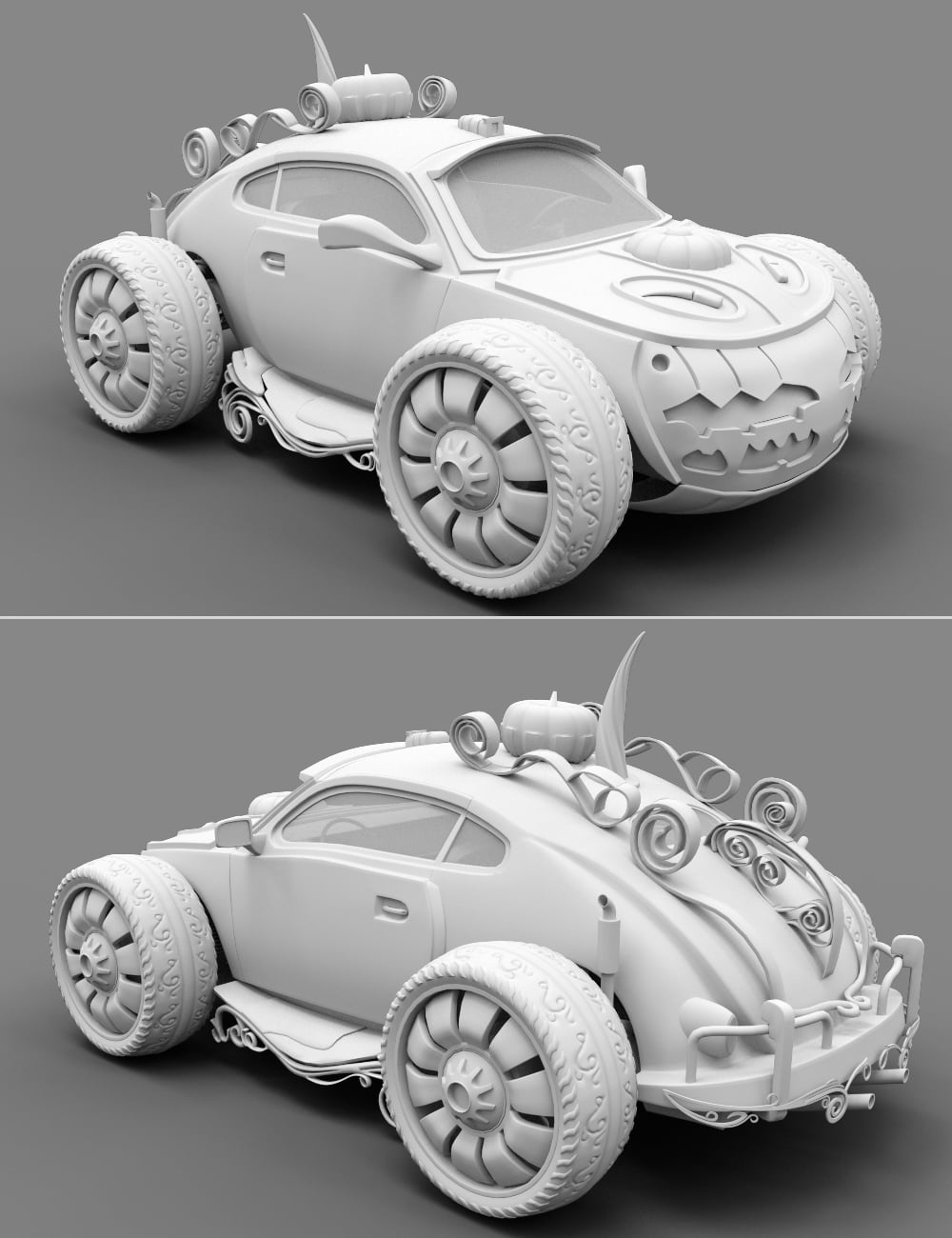 XI Fantasy Car with Pumpkin Add-on | Daz 3D