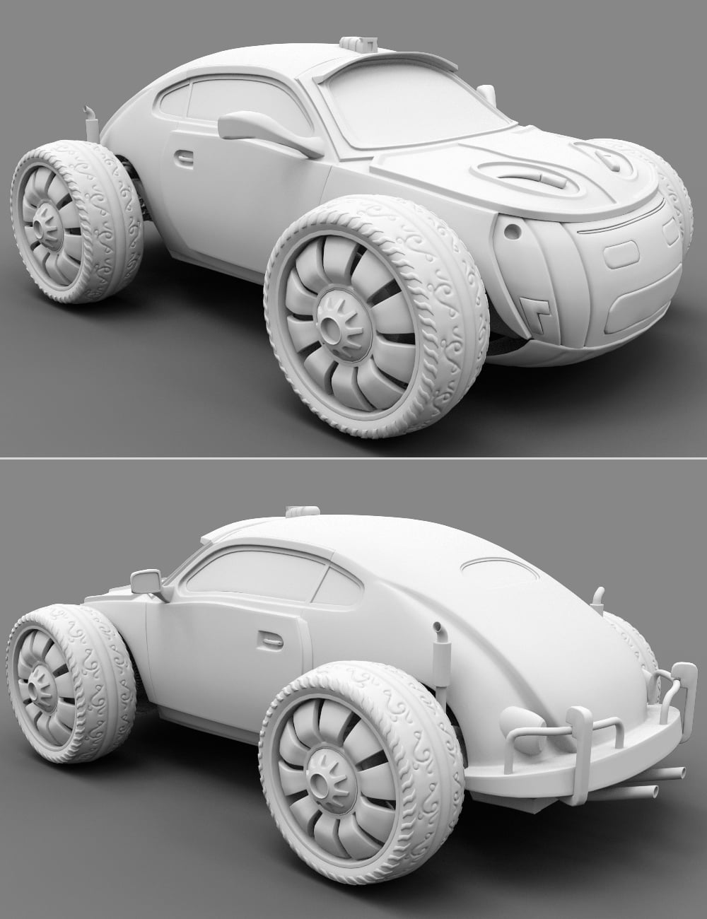 XI Fantasy Car with Pumpkin Add-on | Daz 3D