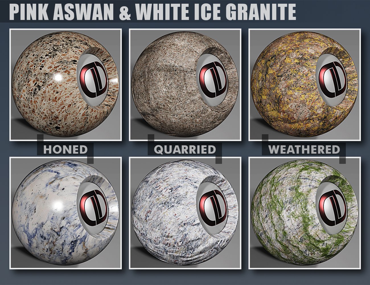 DD PBR Granite Shaders for Iray Vol 3 | Daz 3D