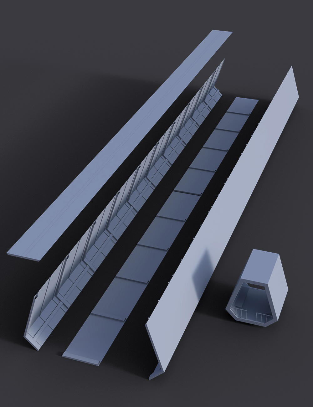 FH Sci-Fi Hover Rail Vignette | Daz 3D