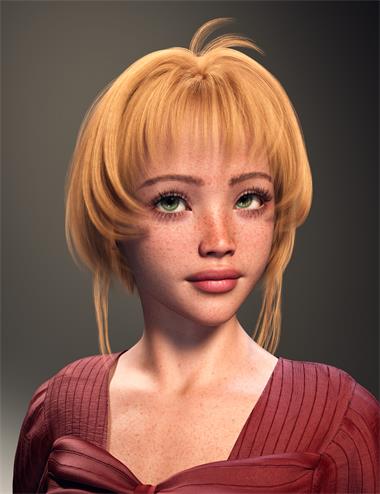 FE Cute Dynamic Short Hair for Genesis 9 | Daz 3D