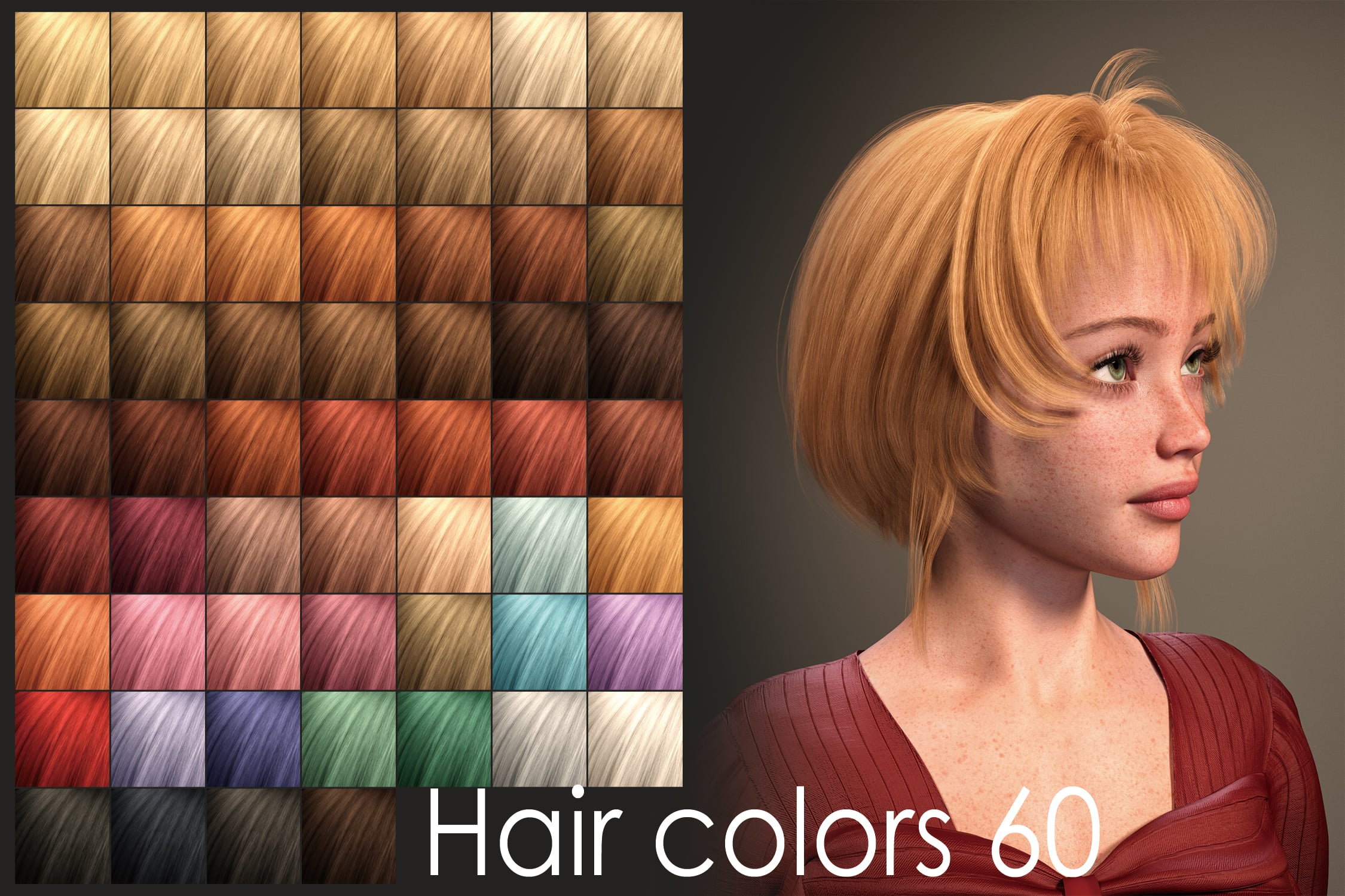 FE Cute Dynamic Short Hair for Genesis 9 | Daz 3D
