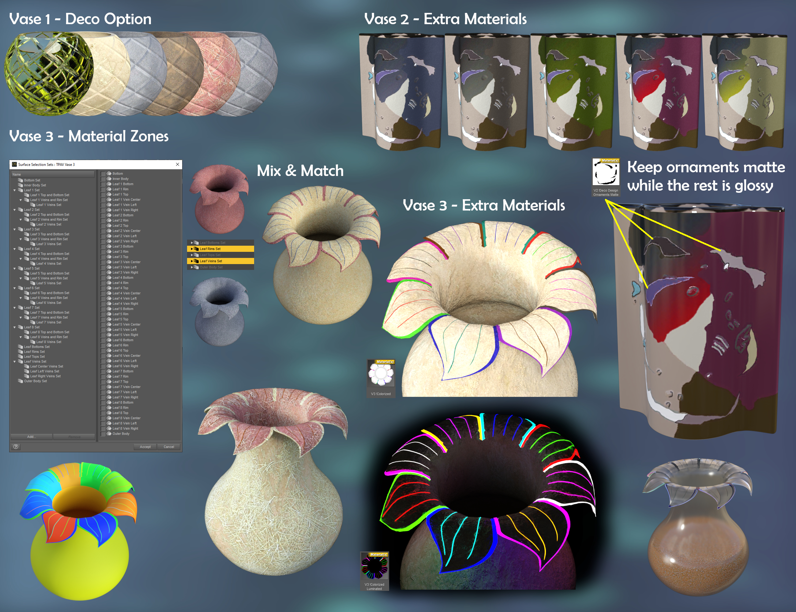 KBXF Timeless Pots and Vases | Daz 3D