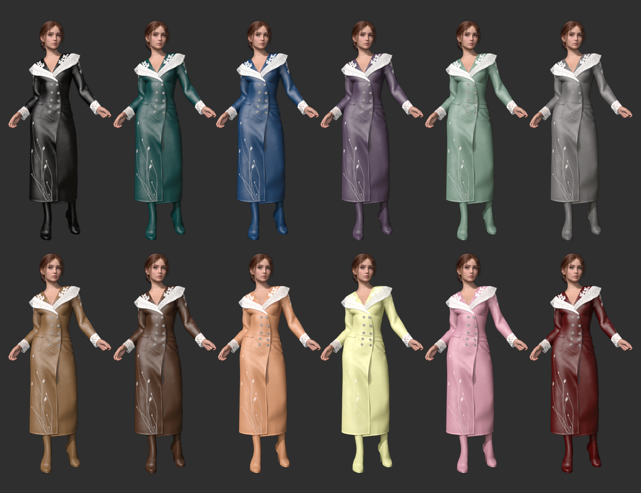 dForce MK Lace Leather Dress for Genesis 9 | Daz 3D