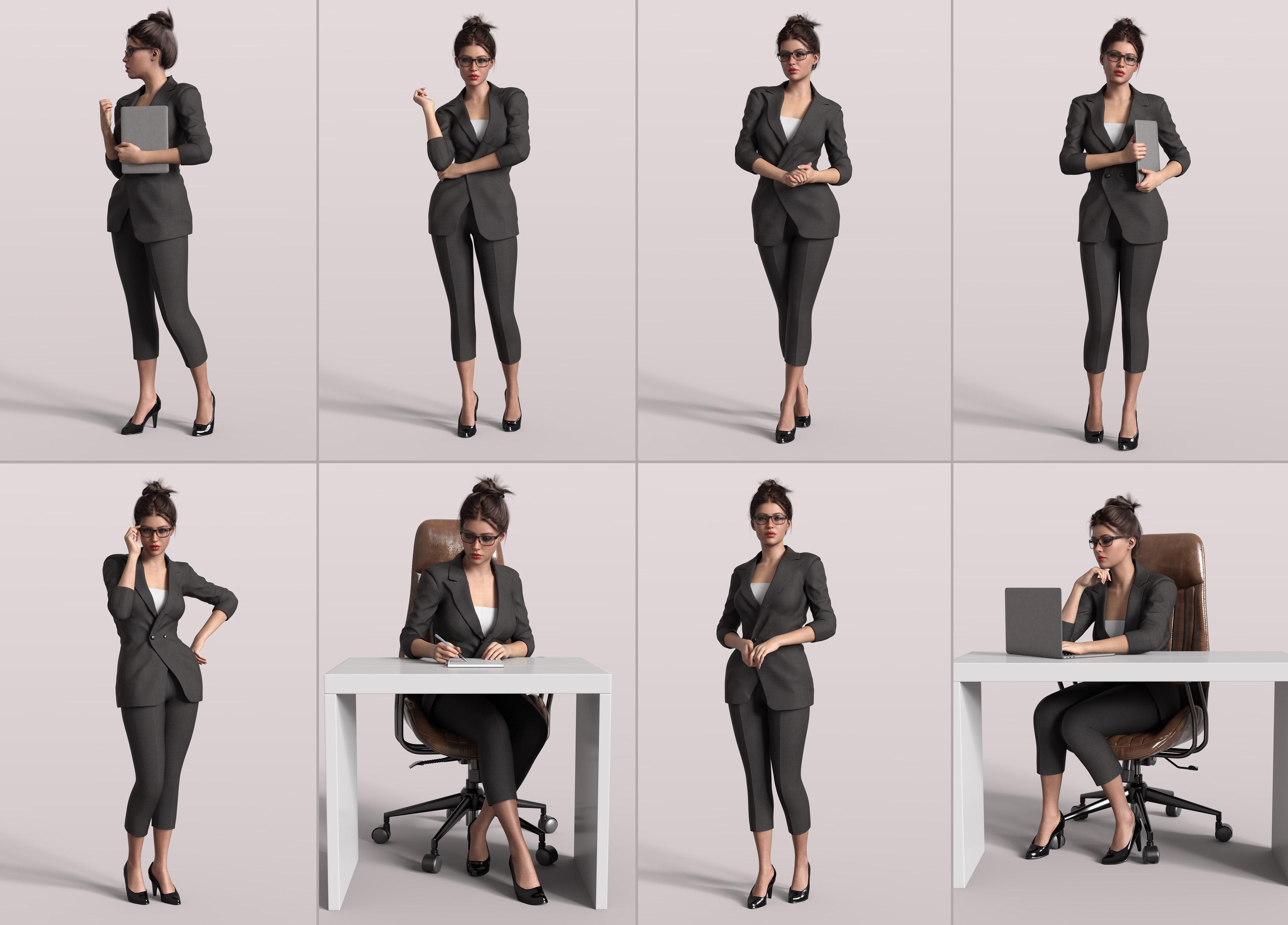 Z Professions Businesswoman Pose Mega Set | Daz 3D