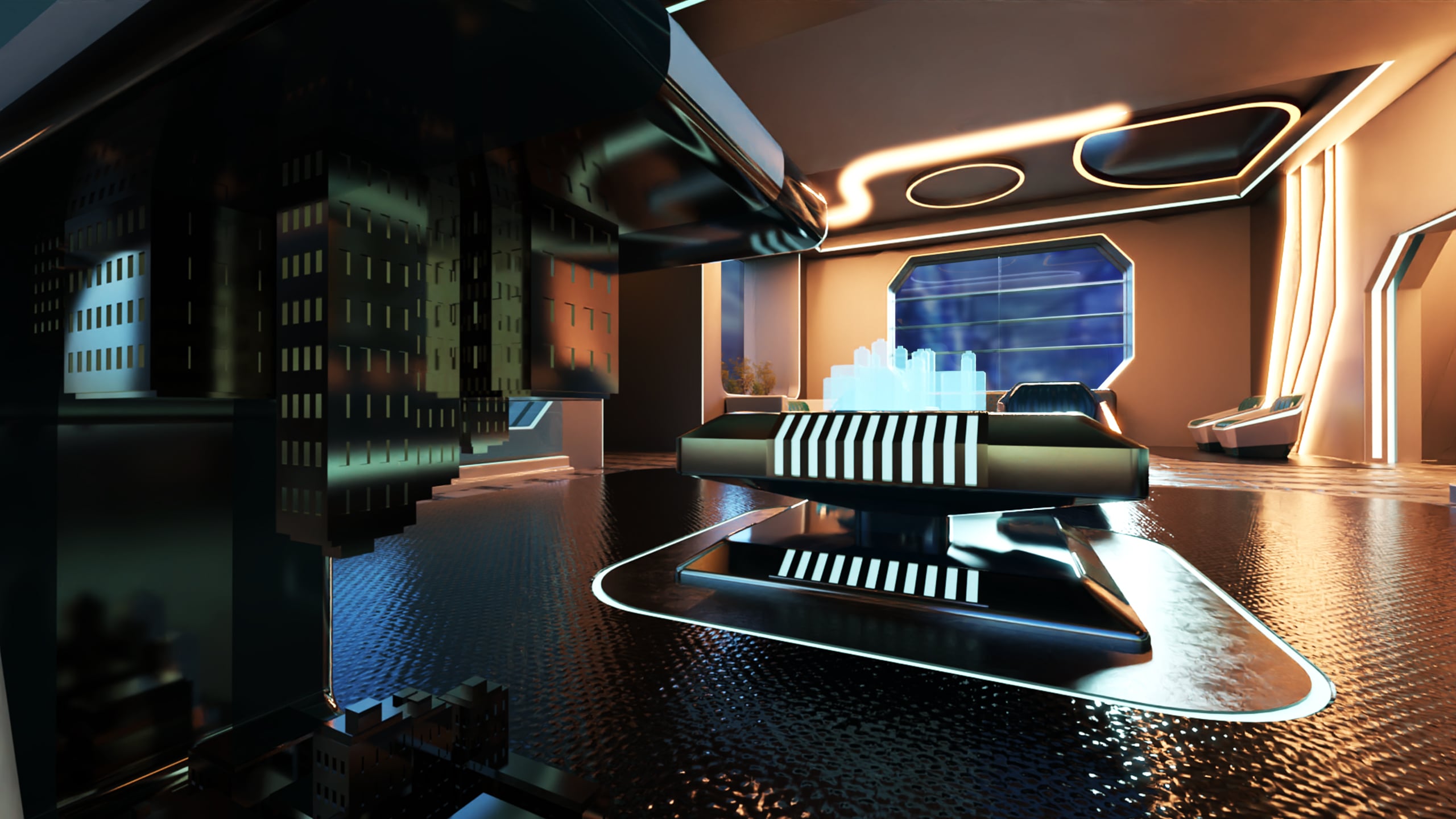 Sci-Fi Condominium Lobby | Daz 3D