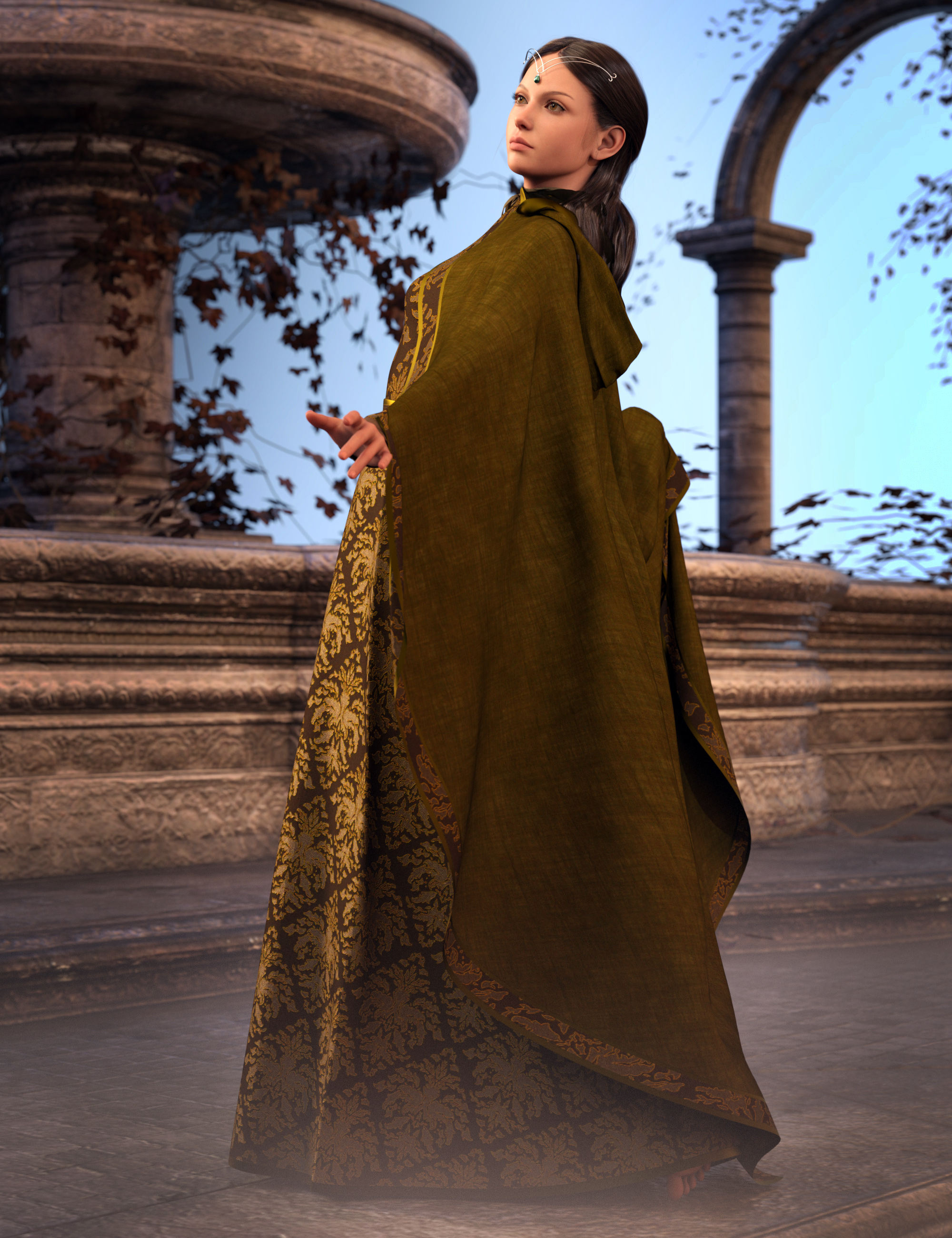 Texture Expansion for dForce Capes of Fantasy for Genesis 9 | Daz 3D