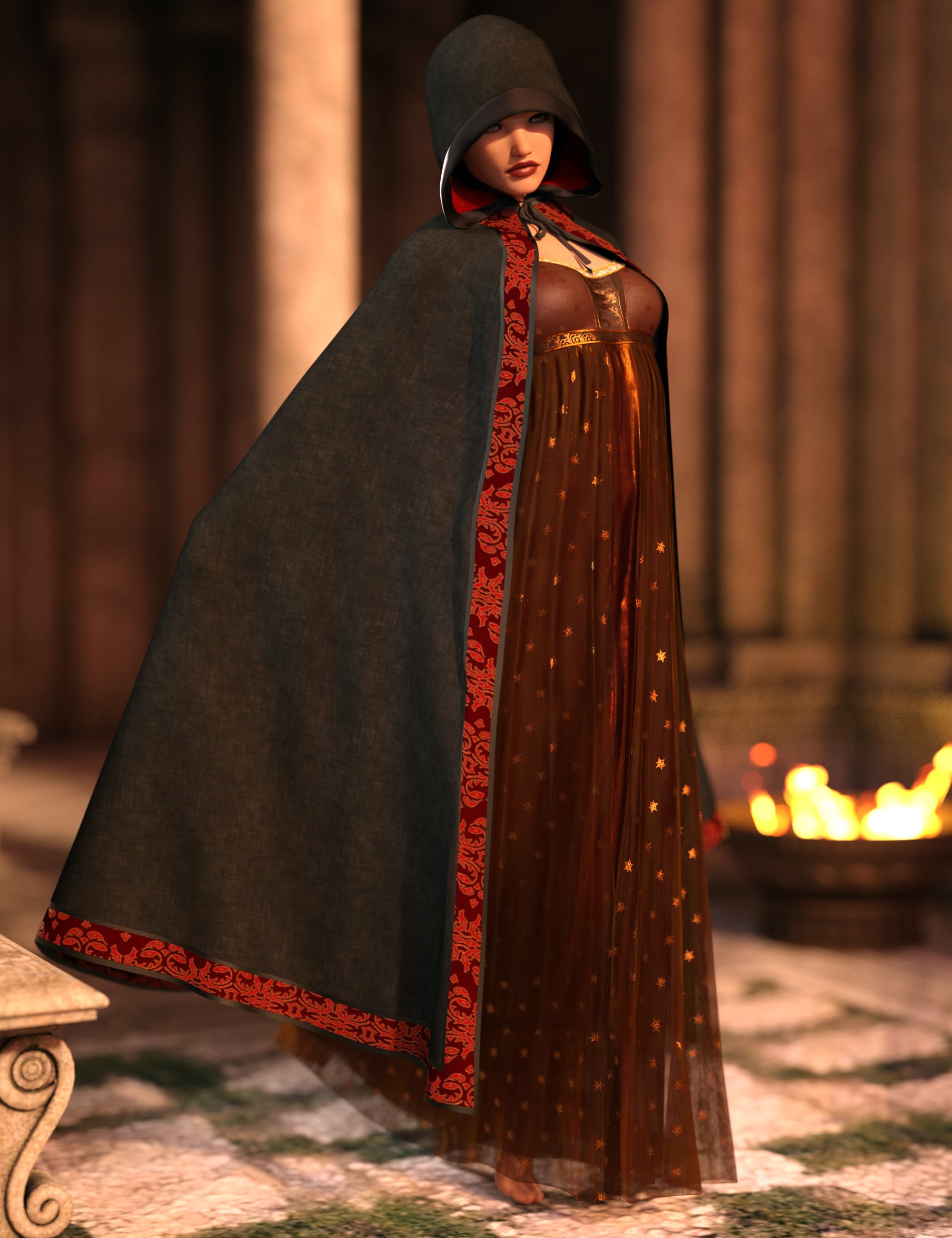 Texture Expansion for dForce Capes of Fantasy for Genesis 9 | Daz 3D