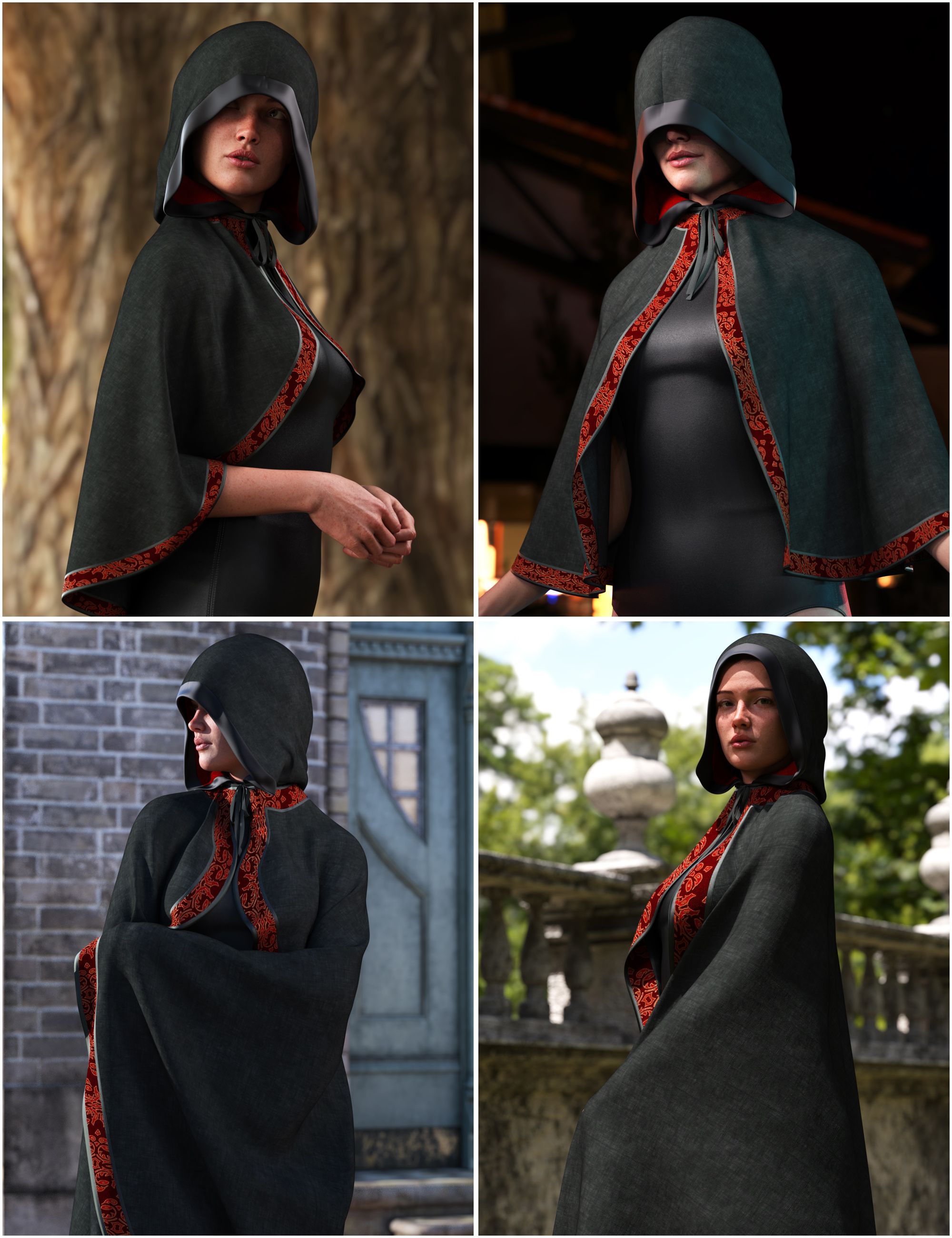 Medieval Dress and Capes Bundle for Genesis 9 | Daz 3D