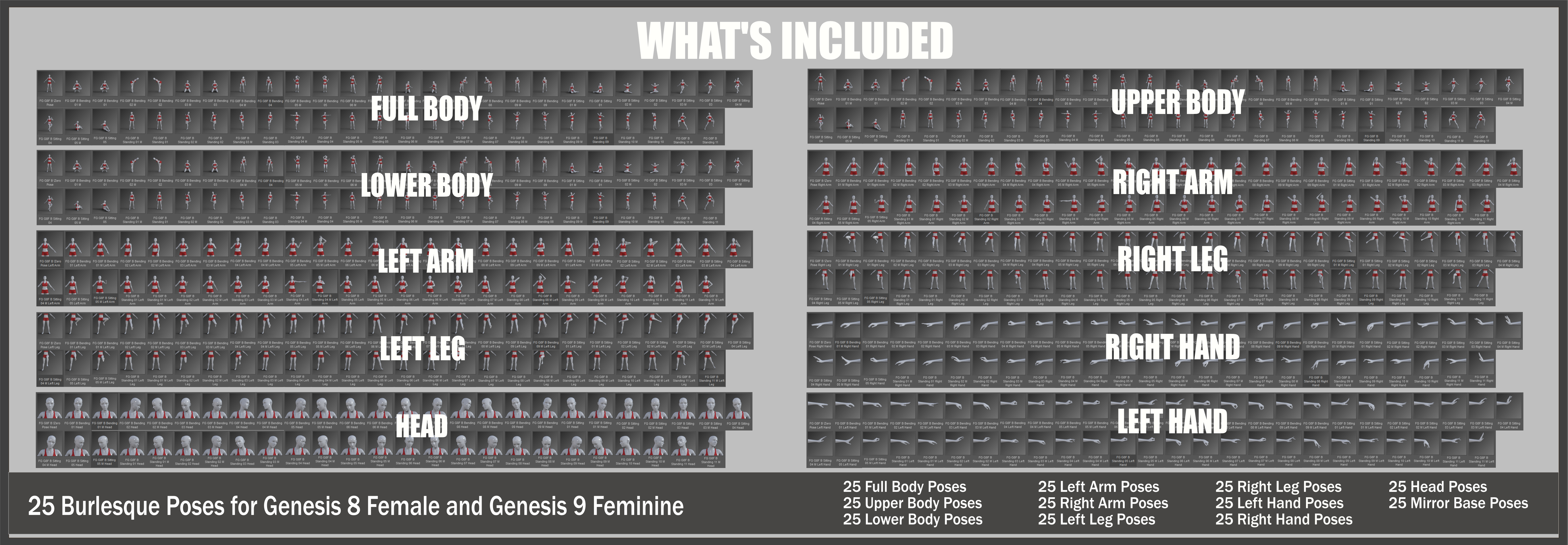 FG Burlesque Poses | Daz 3D