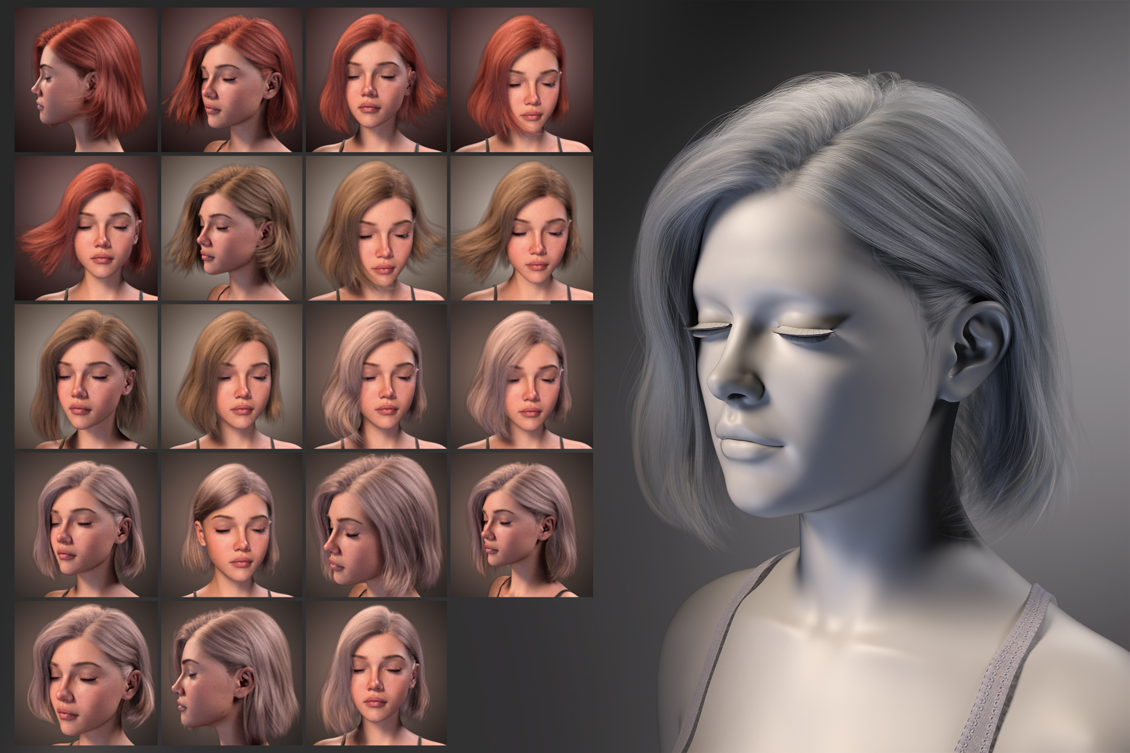 FE Ashlee Hair for Genesis 9 | Daz 3D