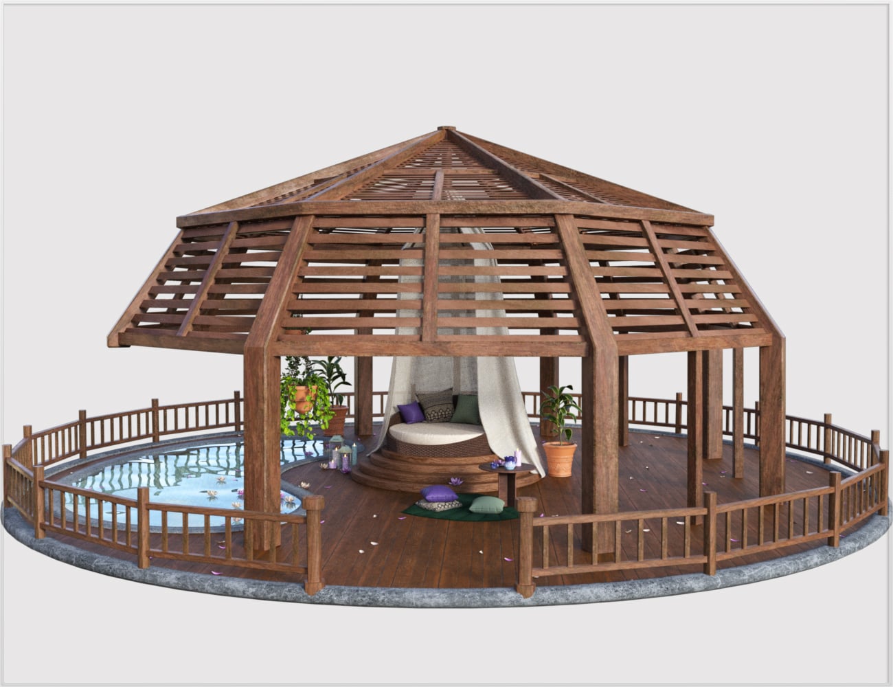 Tree Top Pavillion | Daz 3D