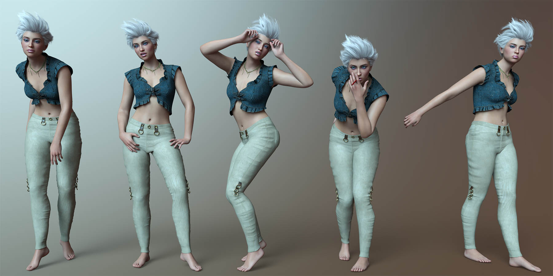 CDI Edgy Poses for Genesis 9 Feminine | Daz 3D
