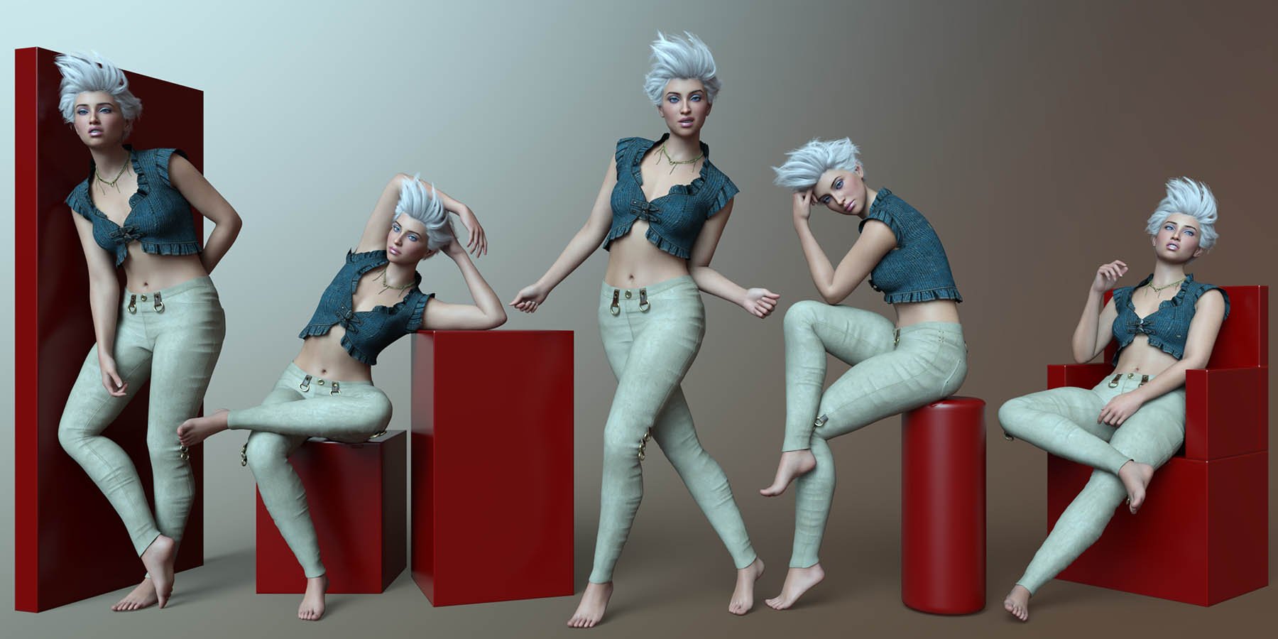 Cdi Edgy Poses For Genesis 9 Feminine Daz 3d
