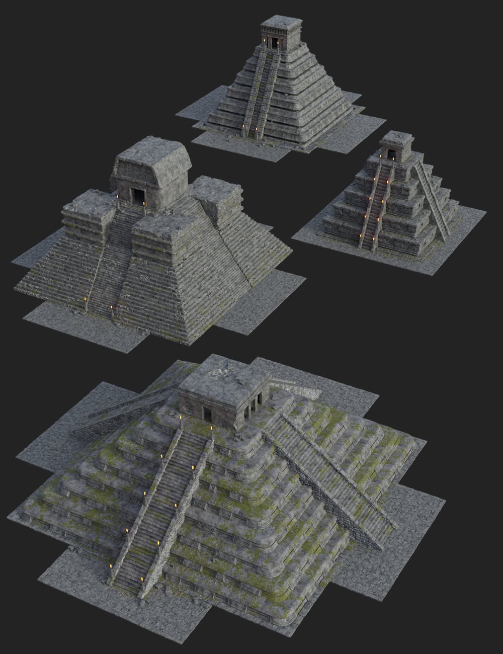 Aztec Pyramids 1 | Daz 3D