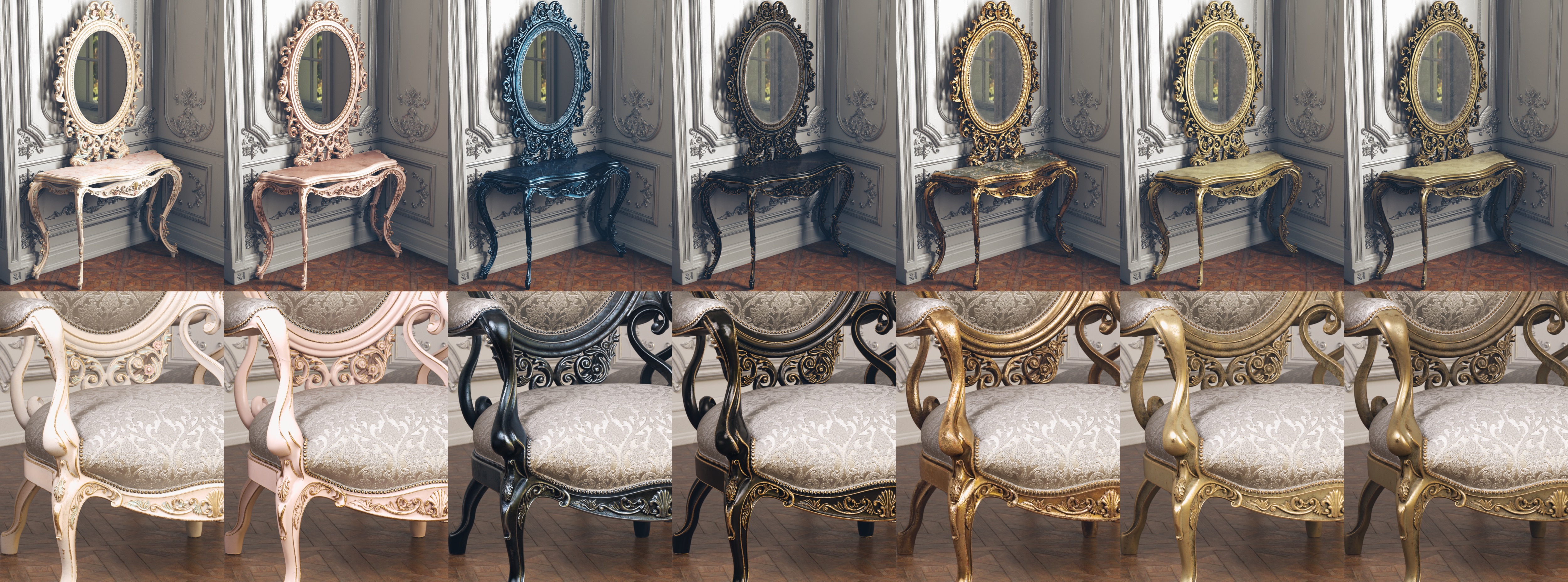 Rococo Revival Furniture Textures | Daz 3D