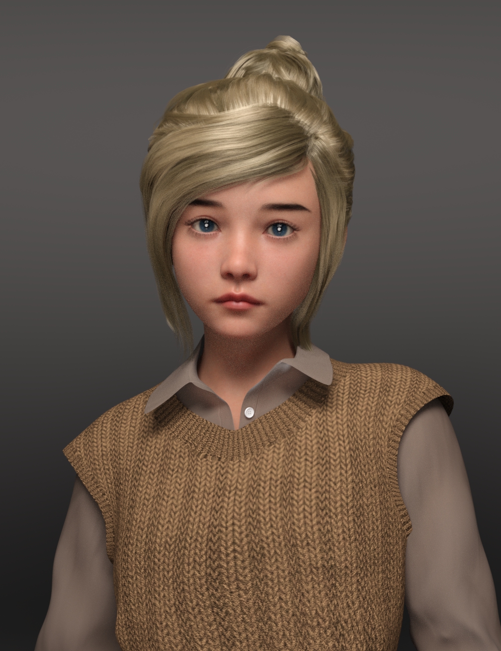 Qili Hair for Genesis 9 | Daz 3D