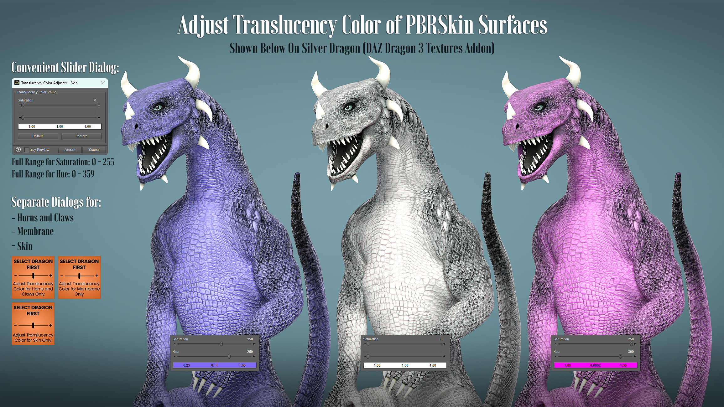 1-Click PBRDragon | Daz 3D