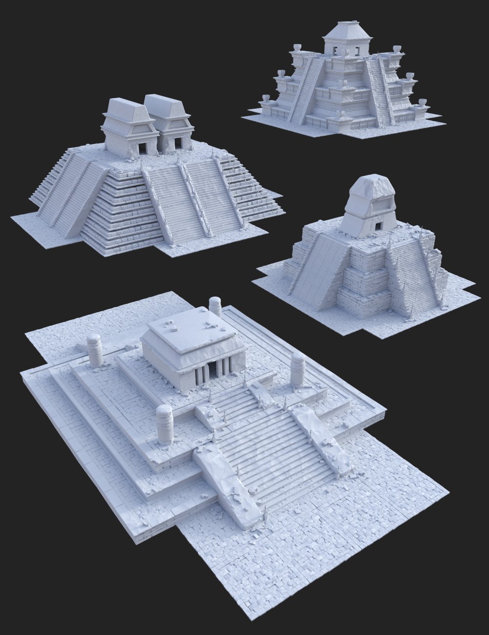Aztec Pyramids 2 | Daz 3D