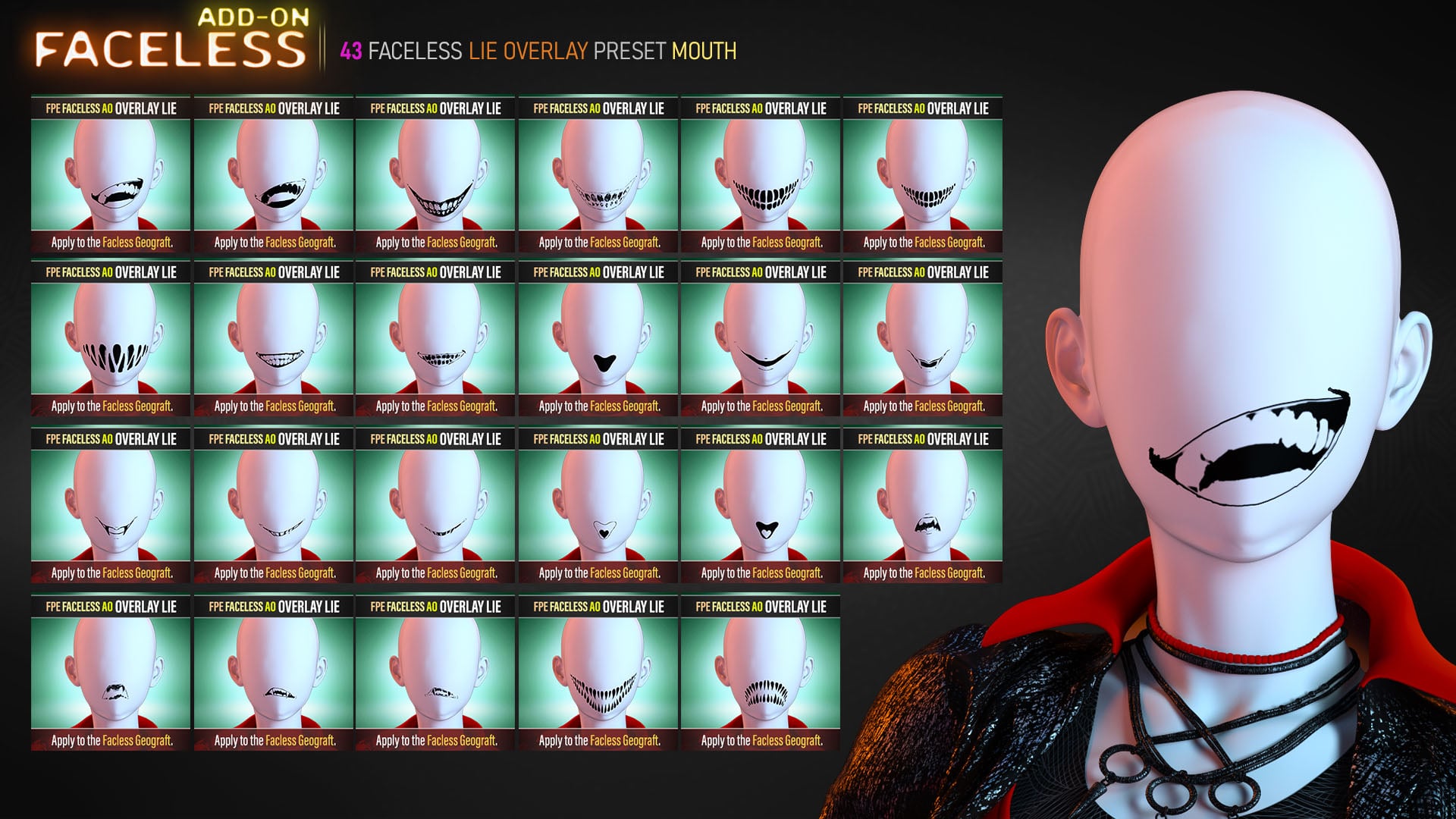 FPE Faceless Add-On for Genesis 9 | Daz 3D