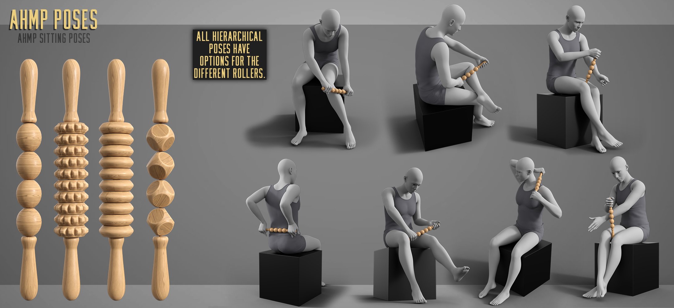 Massage 101 Props and Poses Bundle | Daz 3D
