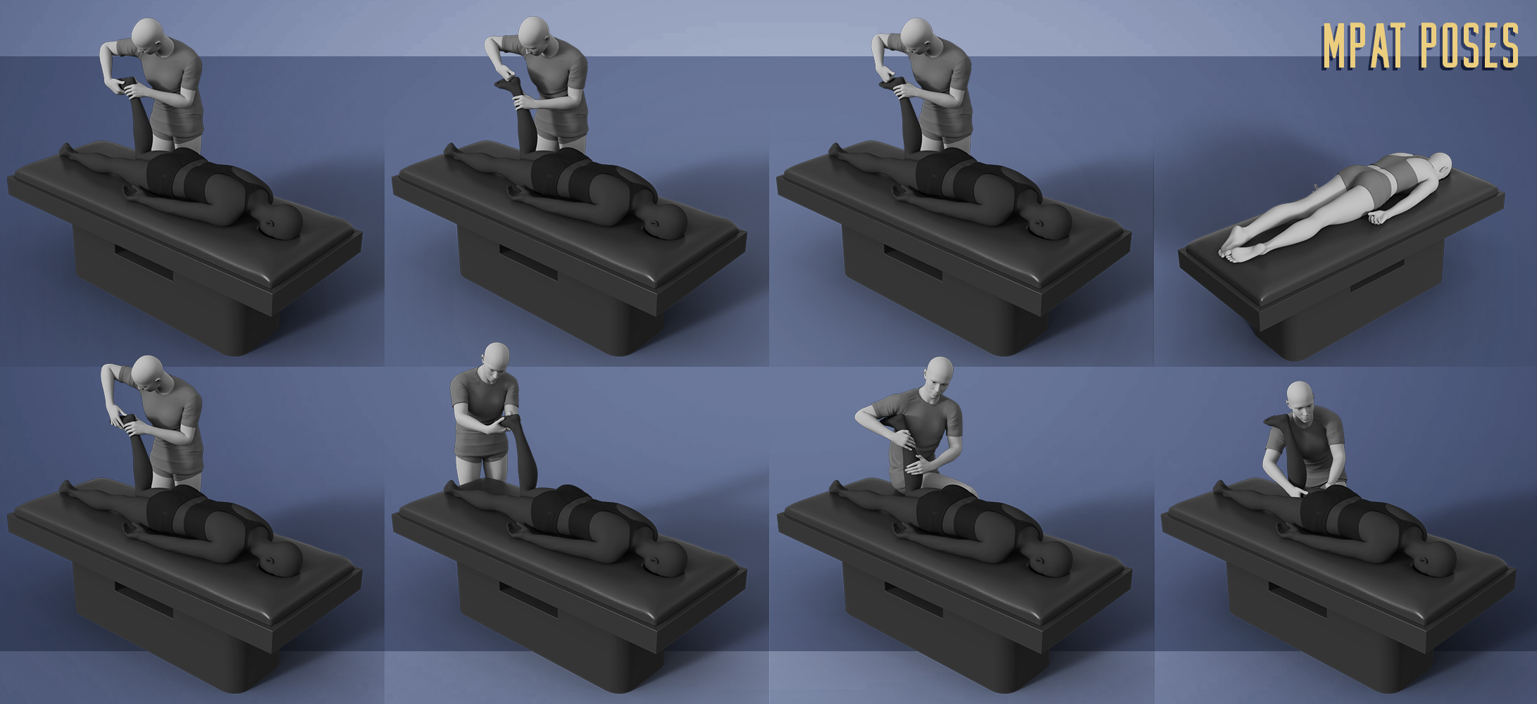 Massage 101 Props and Poses Bundle | Daz 3D