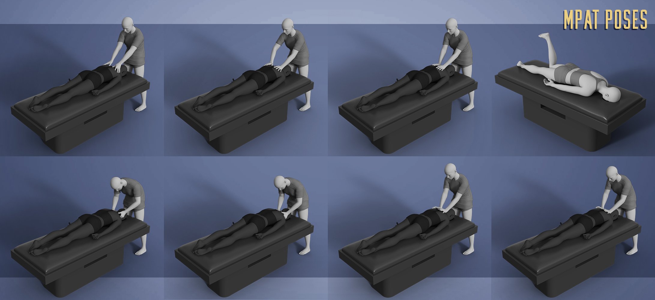 Massage 101 Props and Poses Bundle | Daz 3D