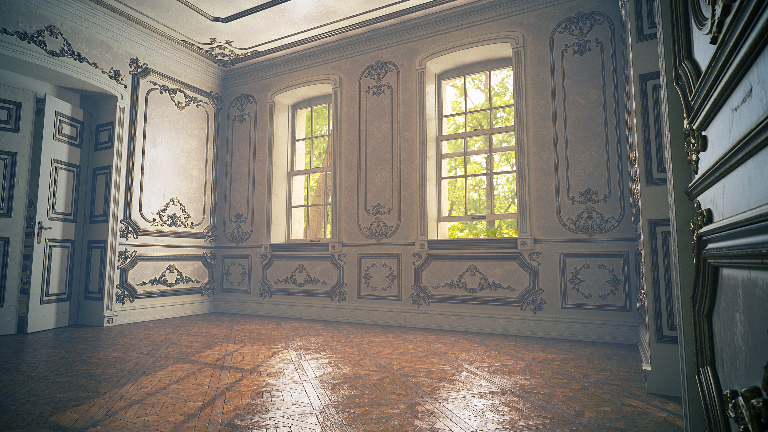 Rococo Revival Walls Vignette Kit | Daz 3D