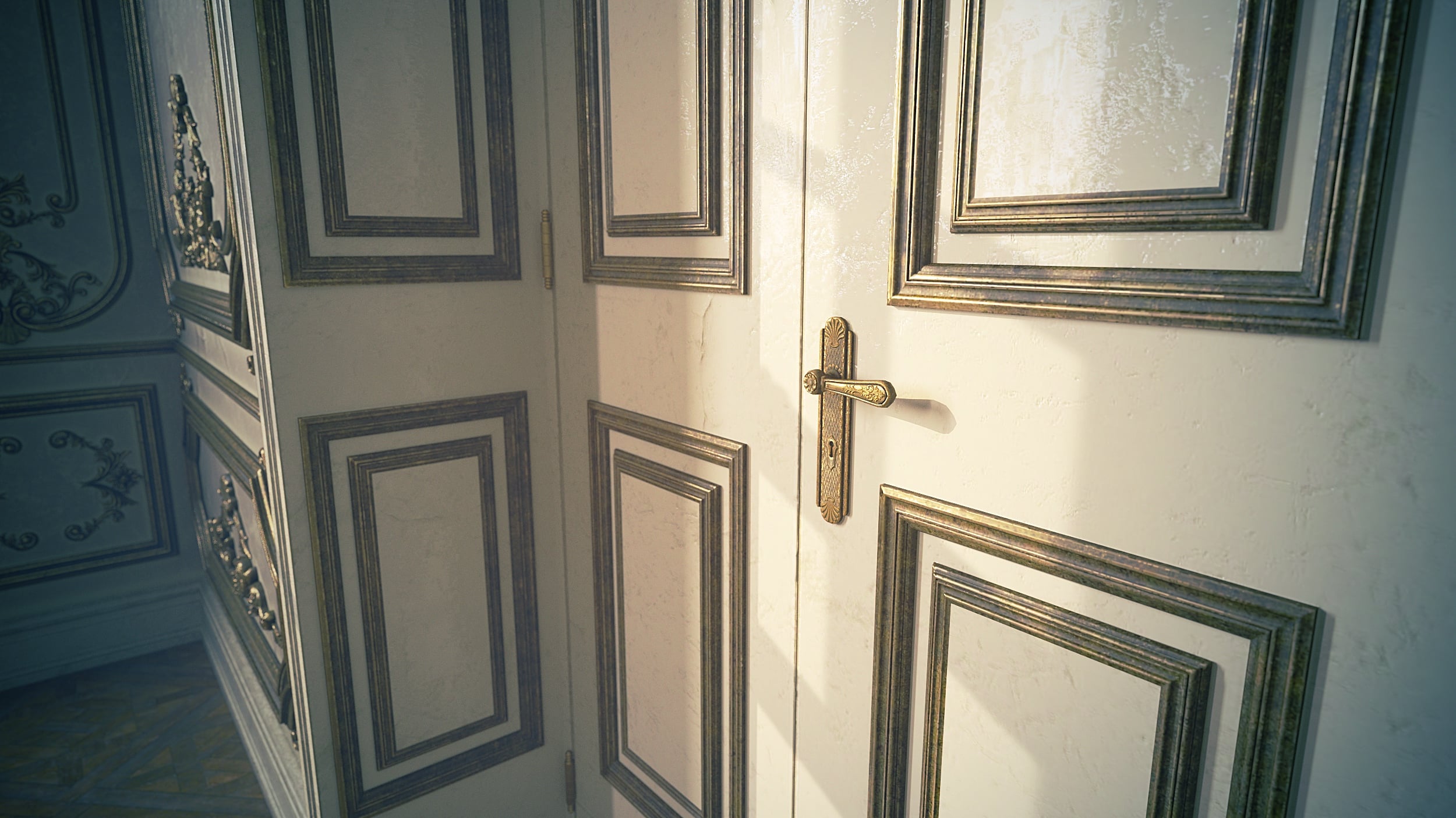 Rococo Revival Walls Vignette Kit | Daz 3D
