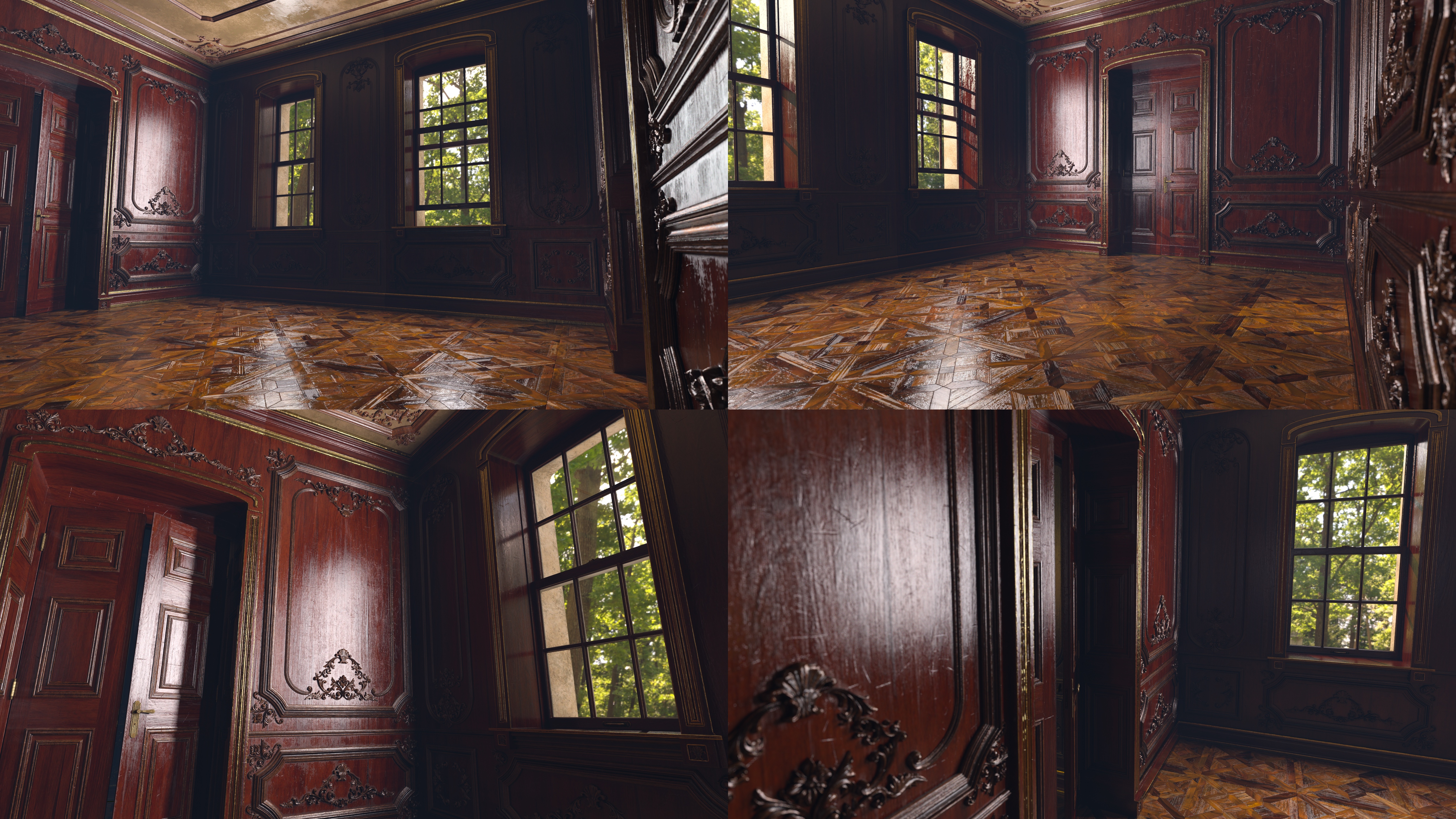Rococo Revival Walls Vignette Kit Textures | Daz 3D