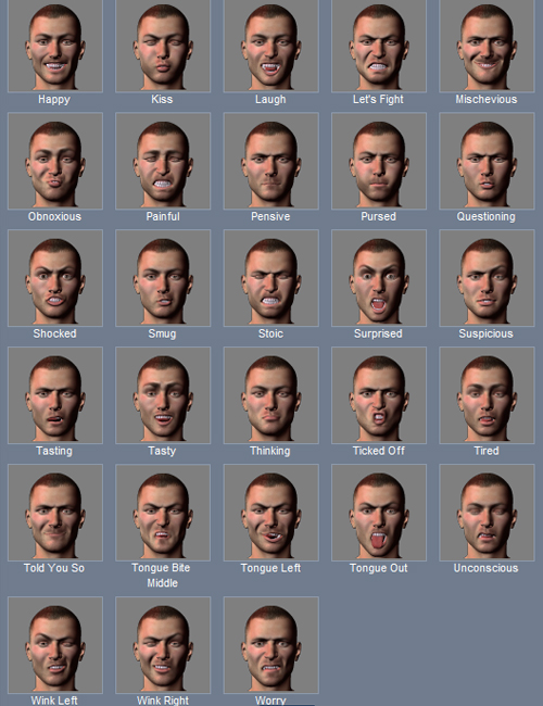 Expression and Face aniBlocks | Daz 3D