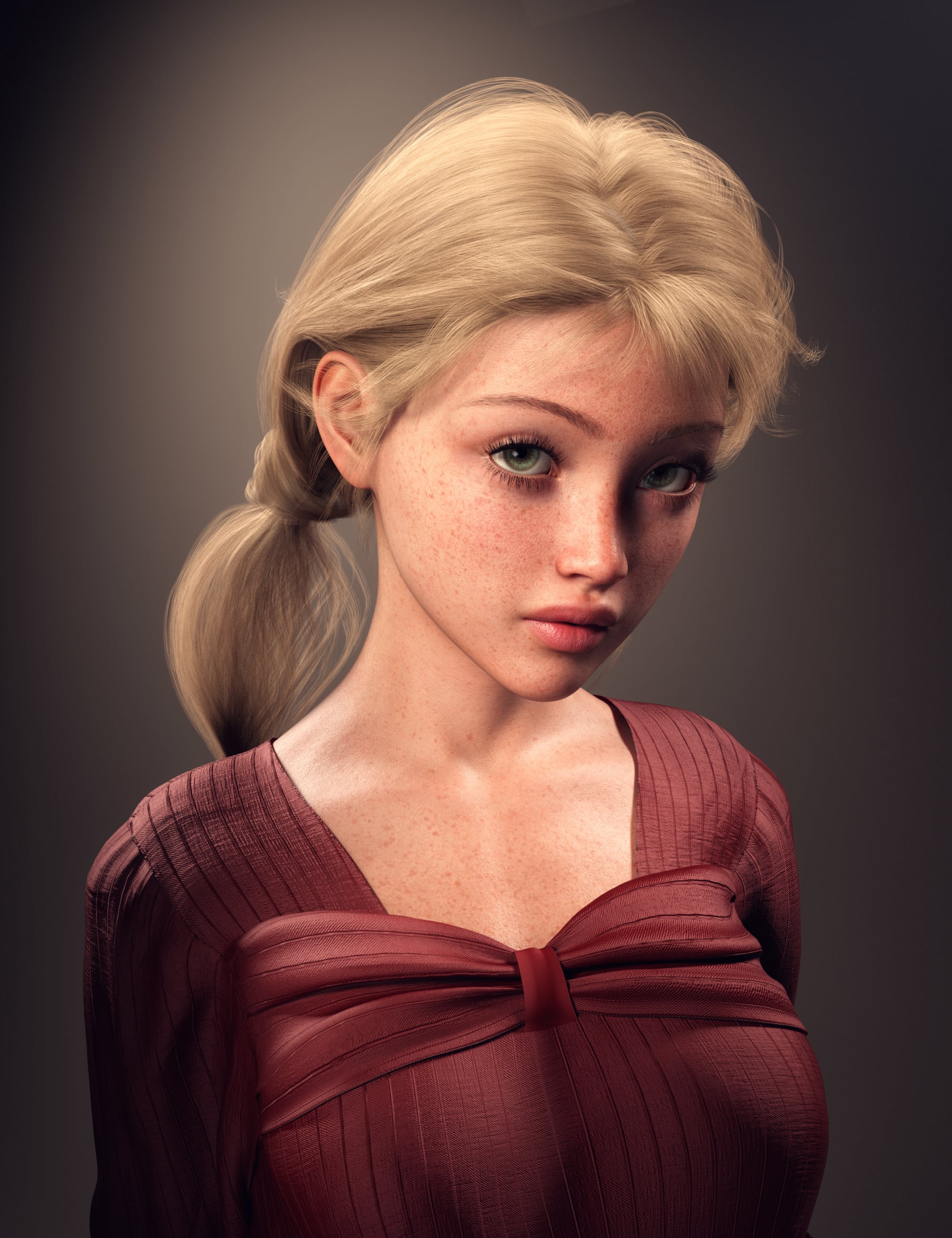 FE Double Ponytail Hair for Genesis 9 | Daz 3D