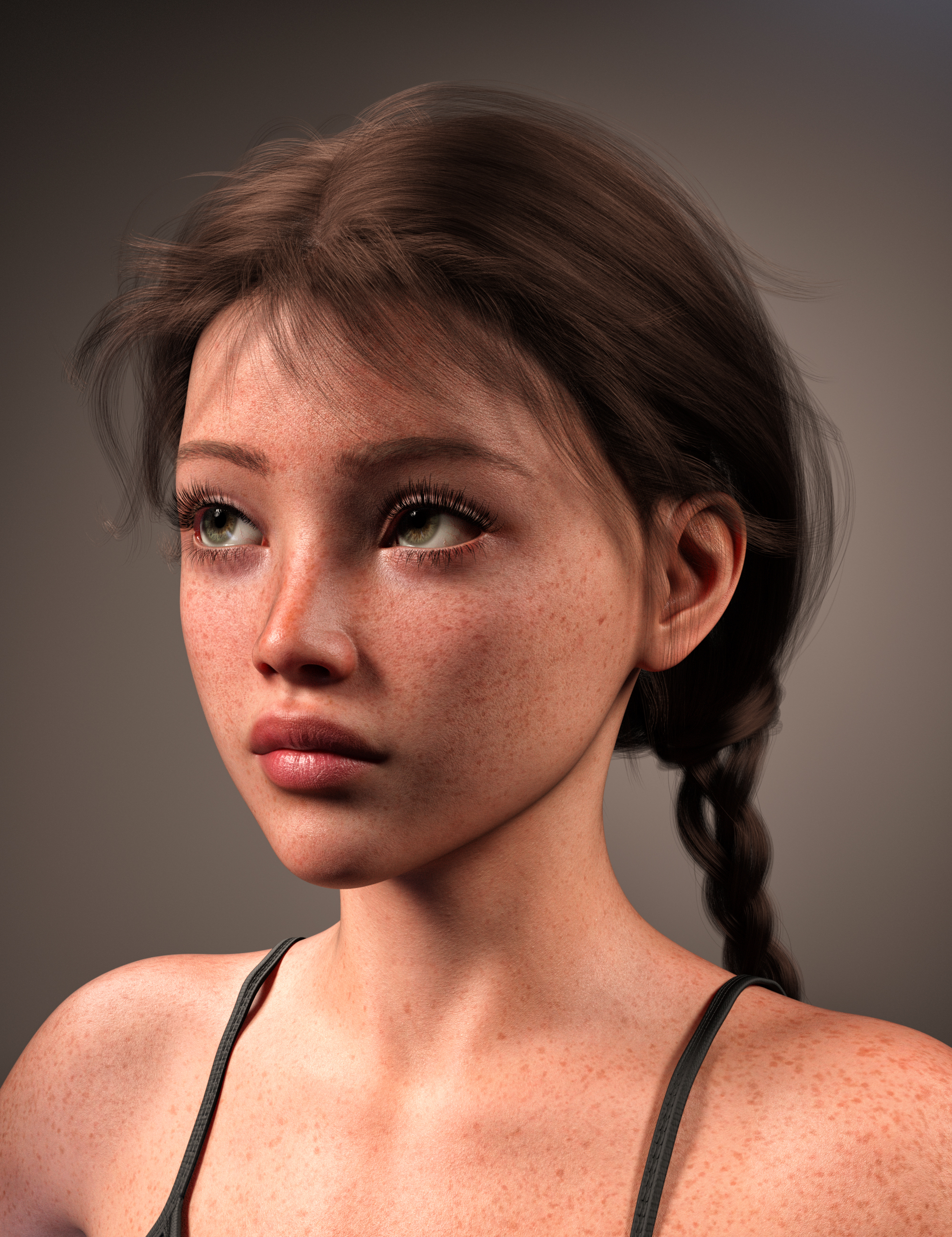 FE Double Ponytail Hair for Genesis 9 | Daz 3D