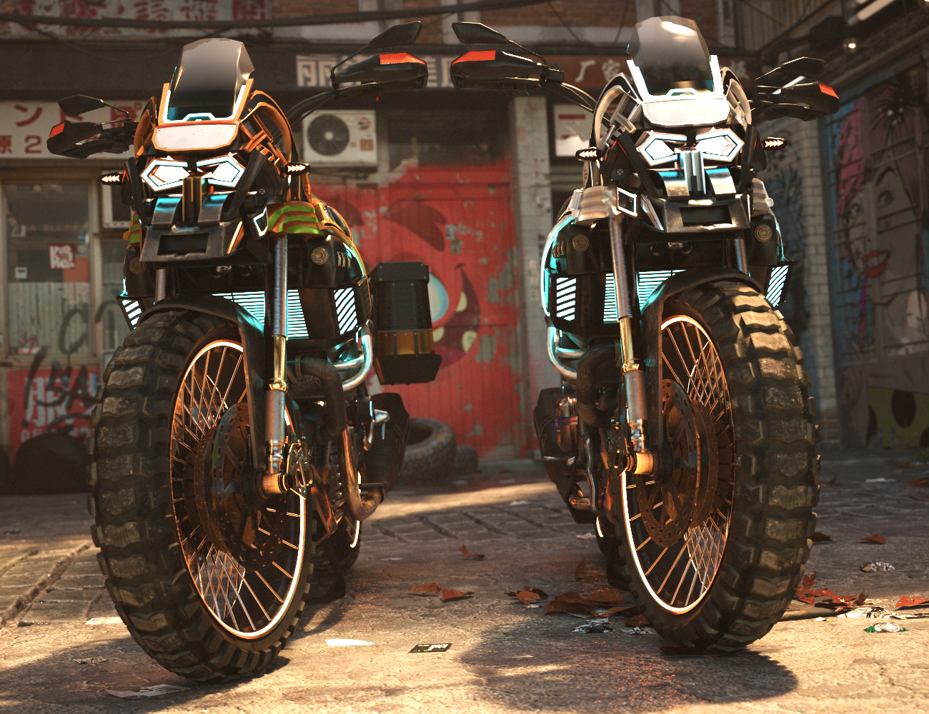XI Futuristic Adventure Motorcycle | Daz 3D