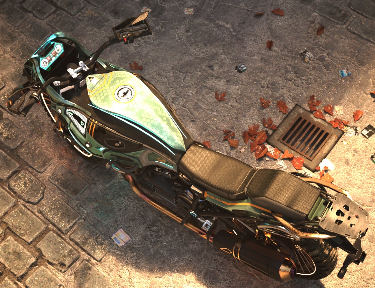 XI Futuristic Adventure Motorcycle | Daz 3D