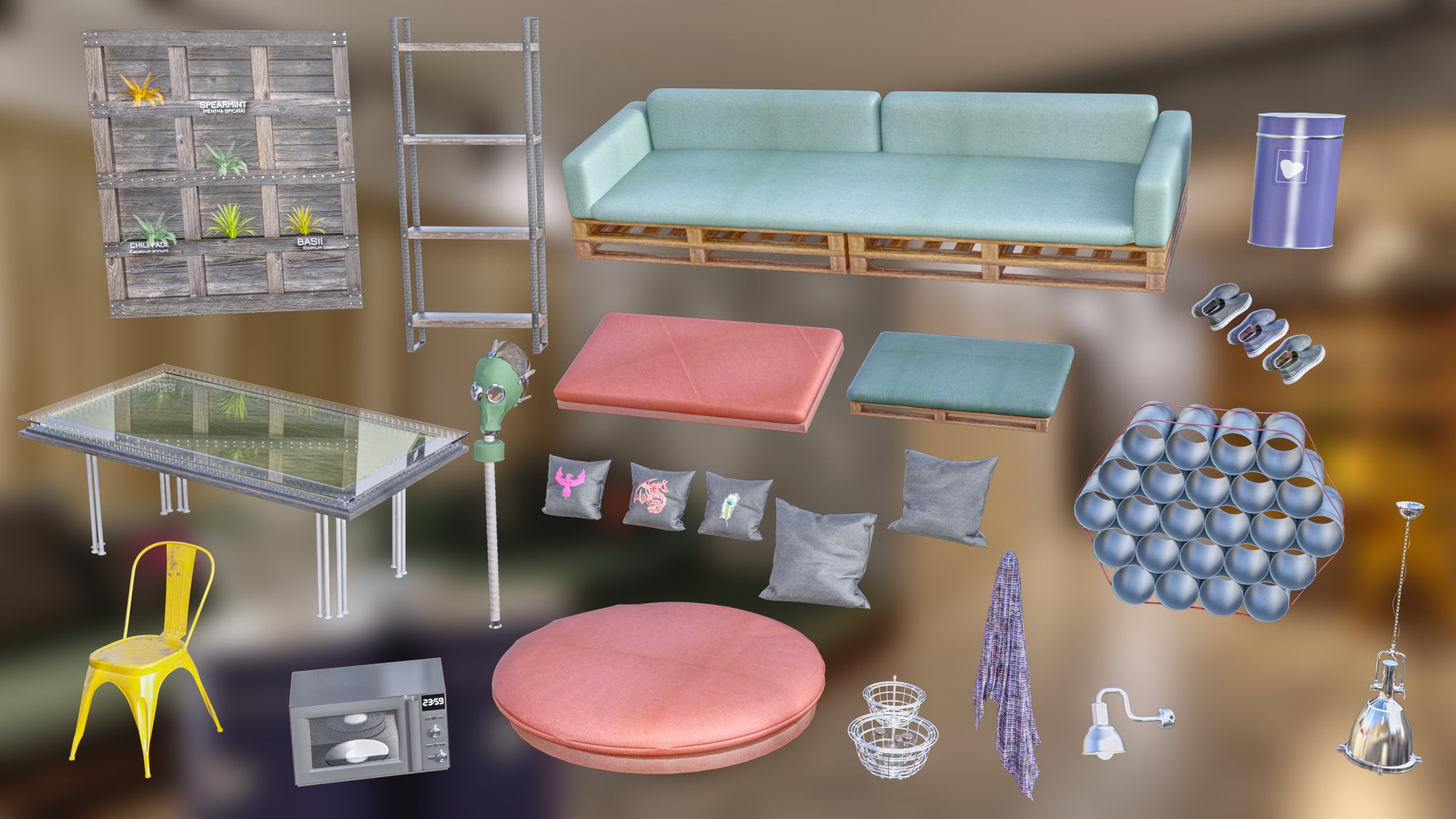 Aftermath Room Props | Daz 3D