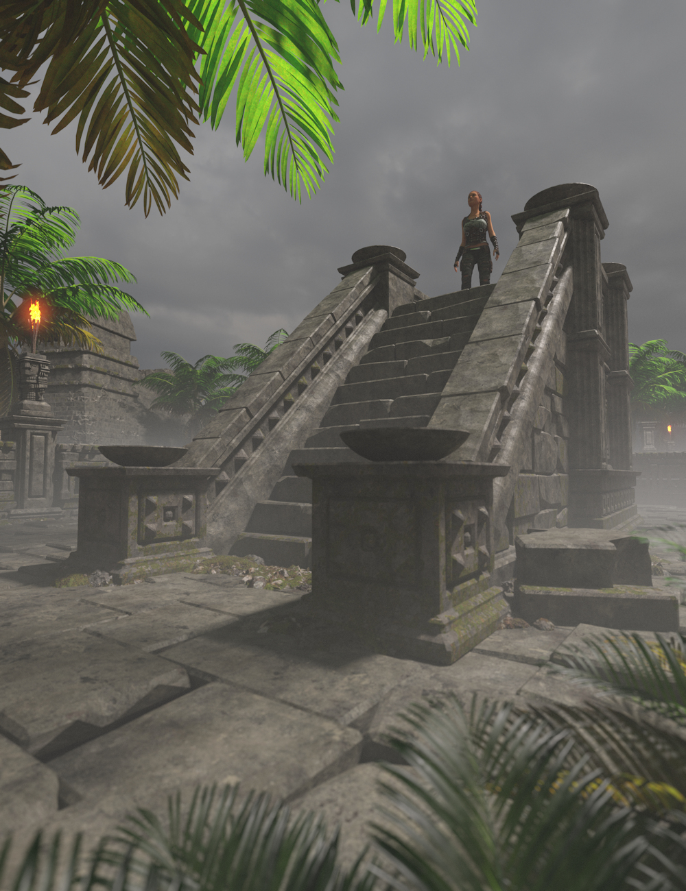 Aztec Platforms | Daz 3D