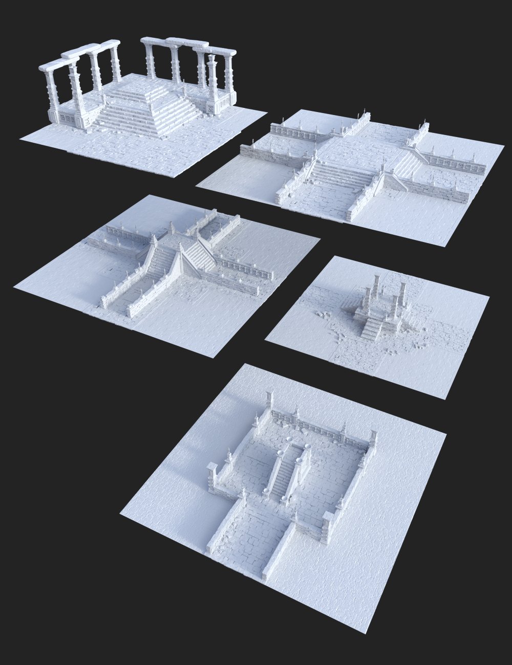 Aztec Platforms | Daz 3D