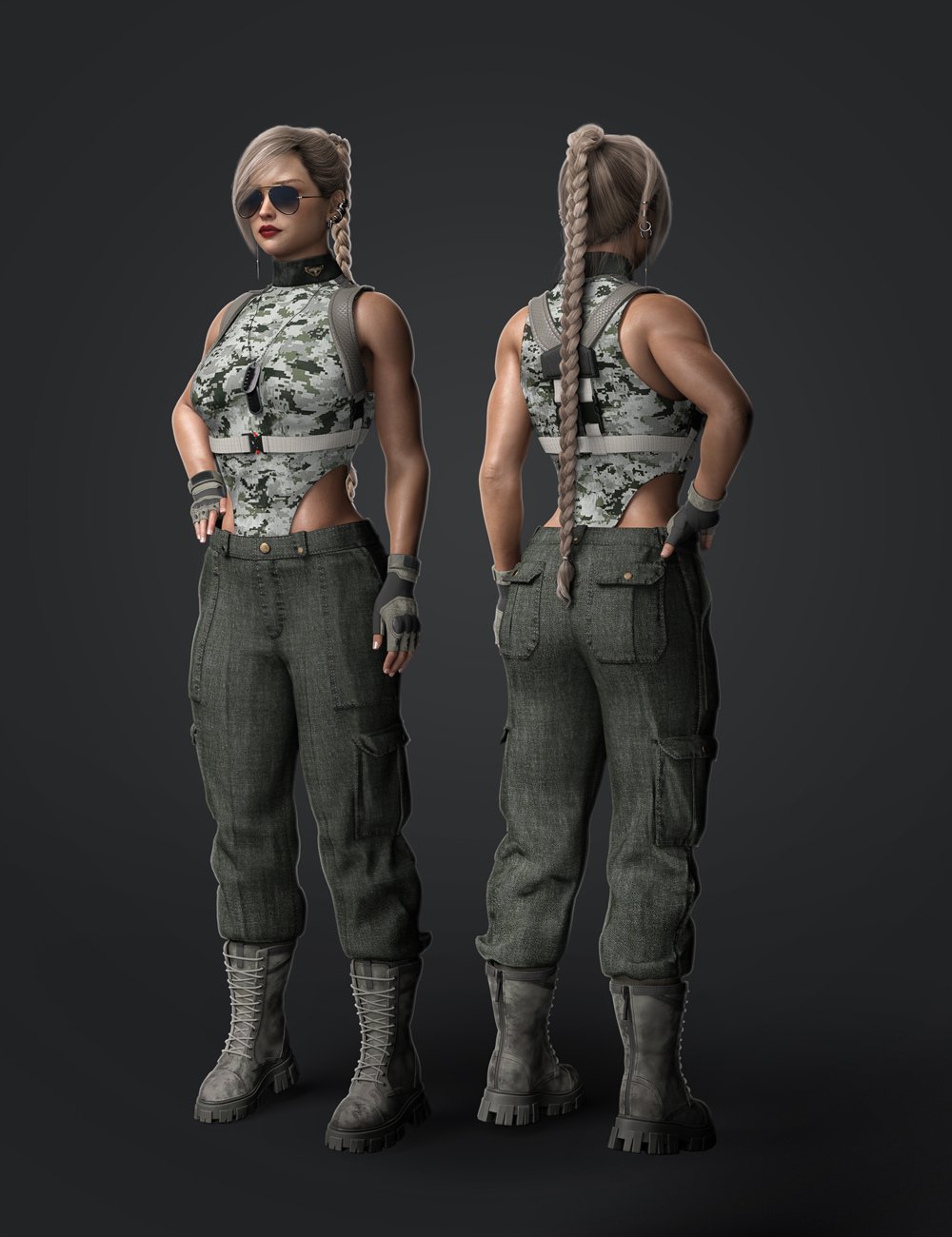 AJC Delta Force Outfit Texture Add-On | Daz 3D
