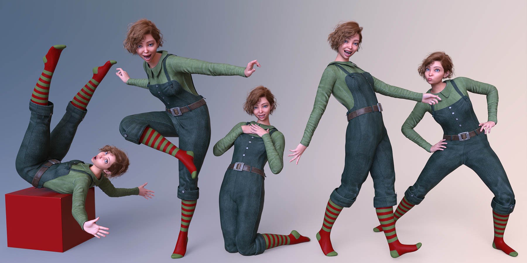 CDI Elfish Poses for Genesis 9 Feminine | Daz 3D