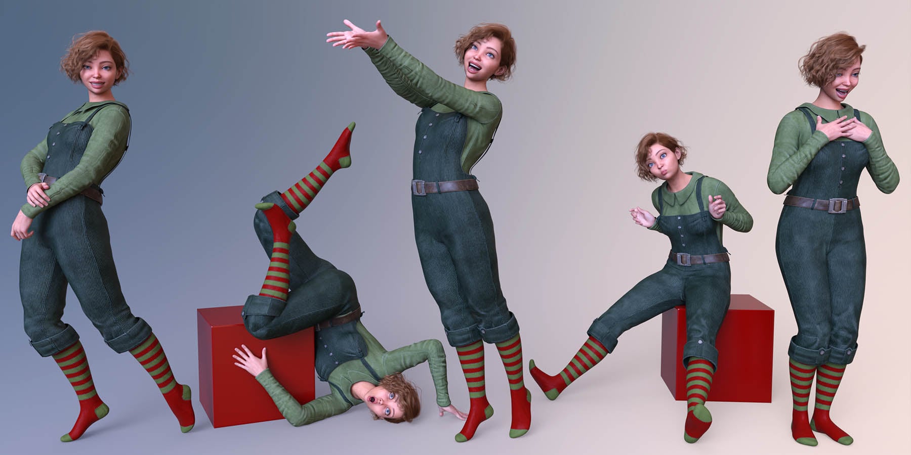 CDI Elfish Poses for Genesis 9 Feminine | Daz 3D