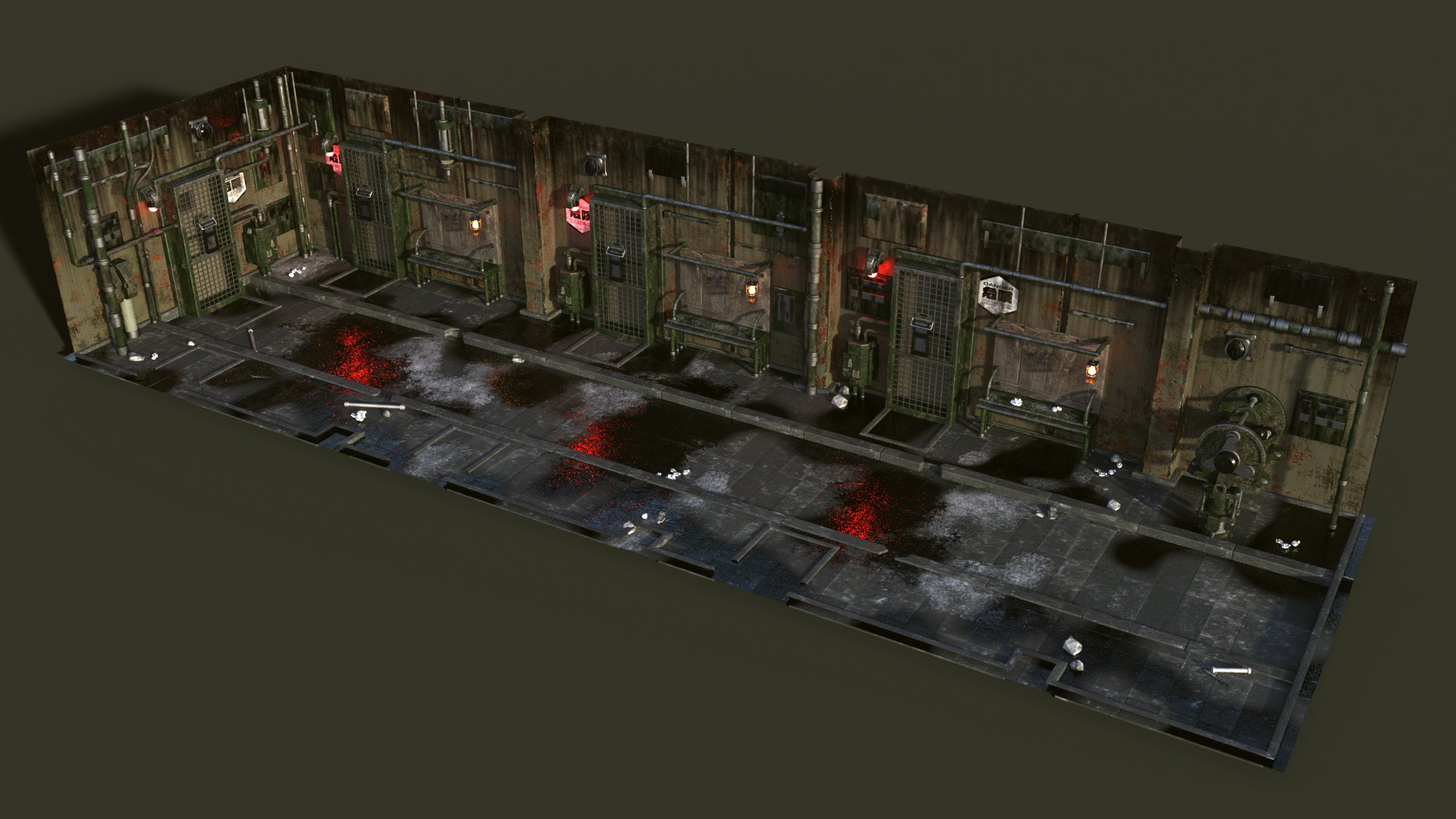 Cyberpunk Prison Corridor | Daz 3D