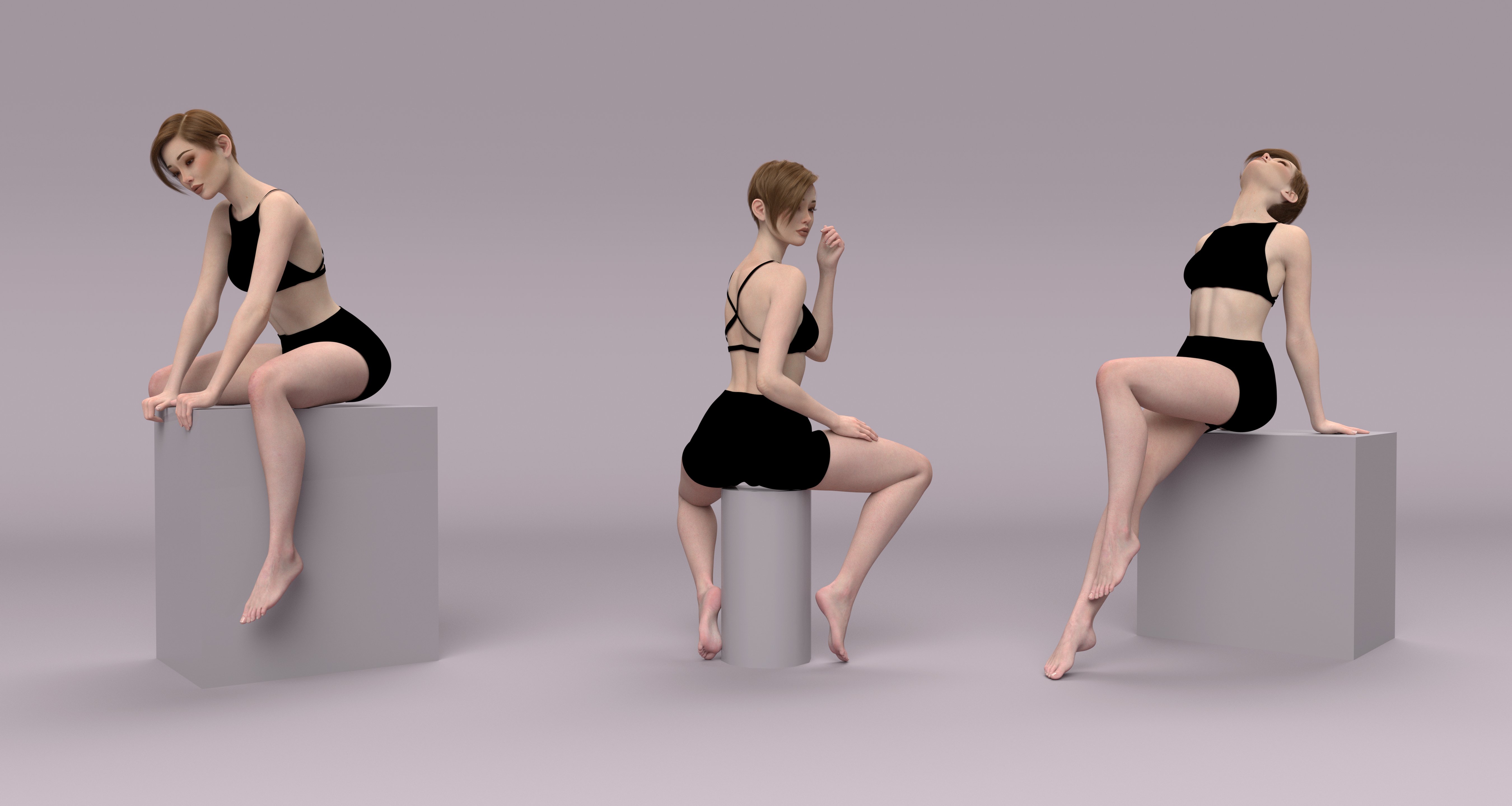 Staying Seductive Sitting Poses for Genesis 9 and 8 | Daz 3D