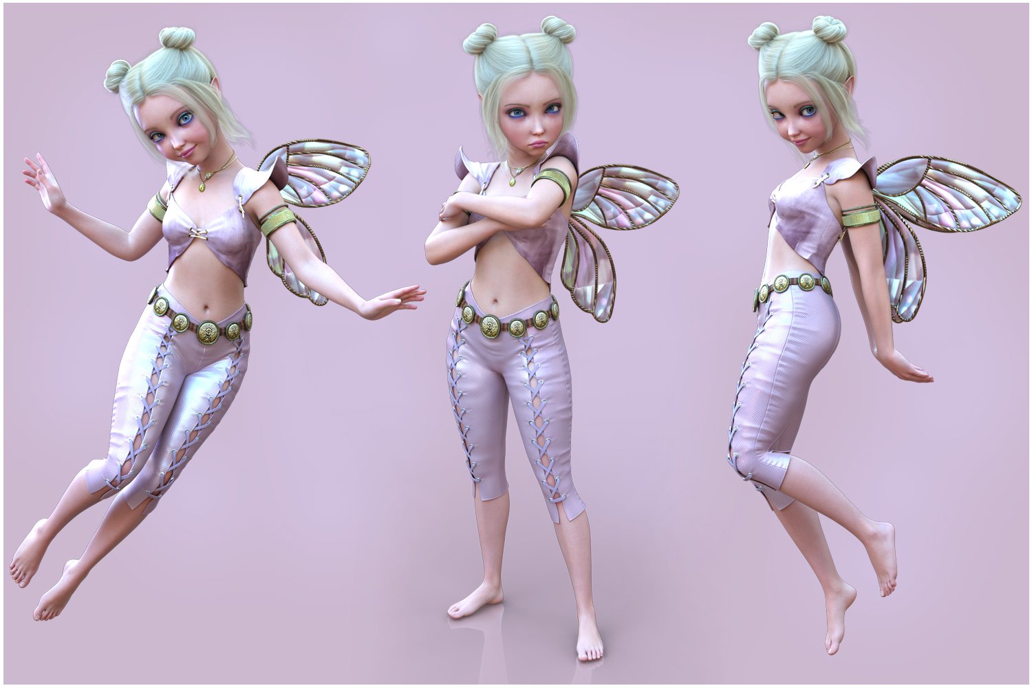 V Little Pixie Poses For Pixie 9 and Genesis 9 Base Feminine | Daz 3D