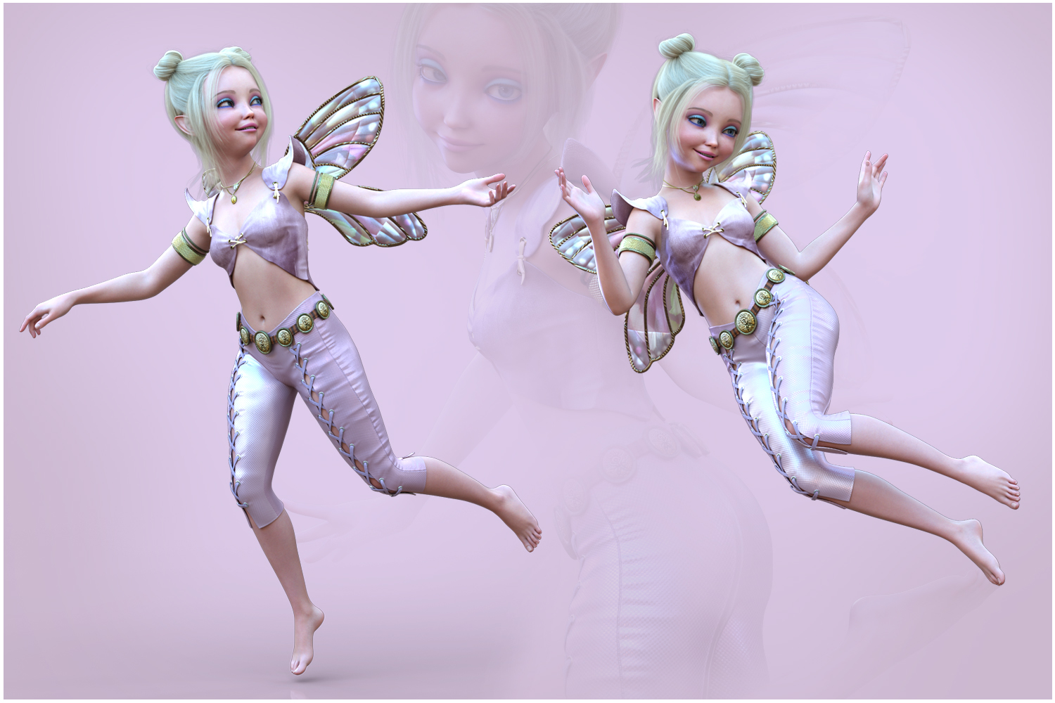 V Little Pixie Poses For Pixie 9 and Genesis 9 Base Feminine | Daz 3D