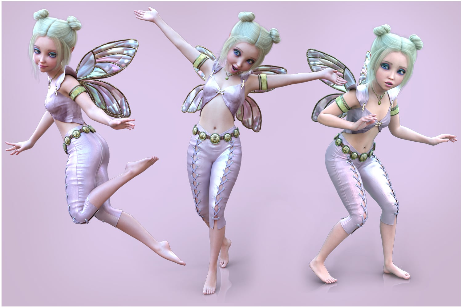V Little Pixie Poses For Pixie 9 and Genesis 9 Base Feminine | Daz 3D