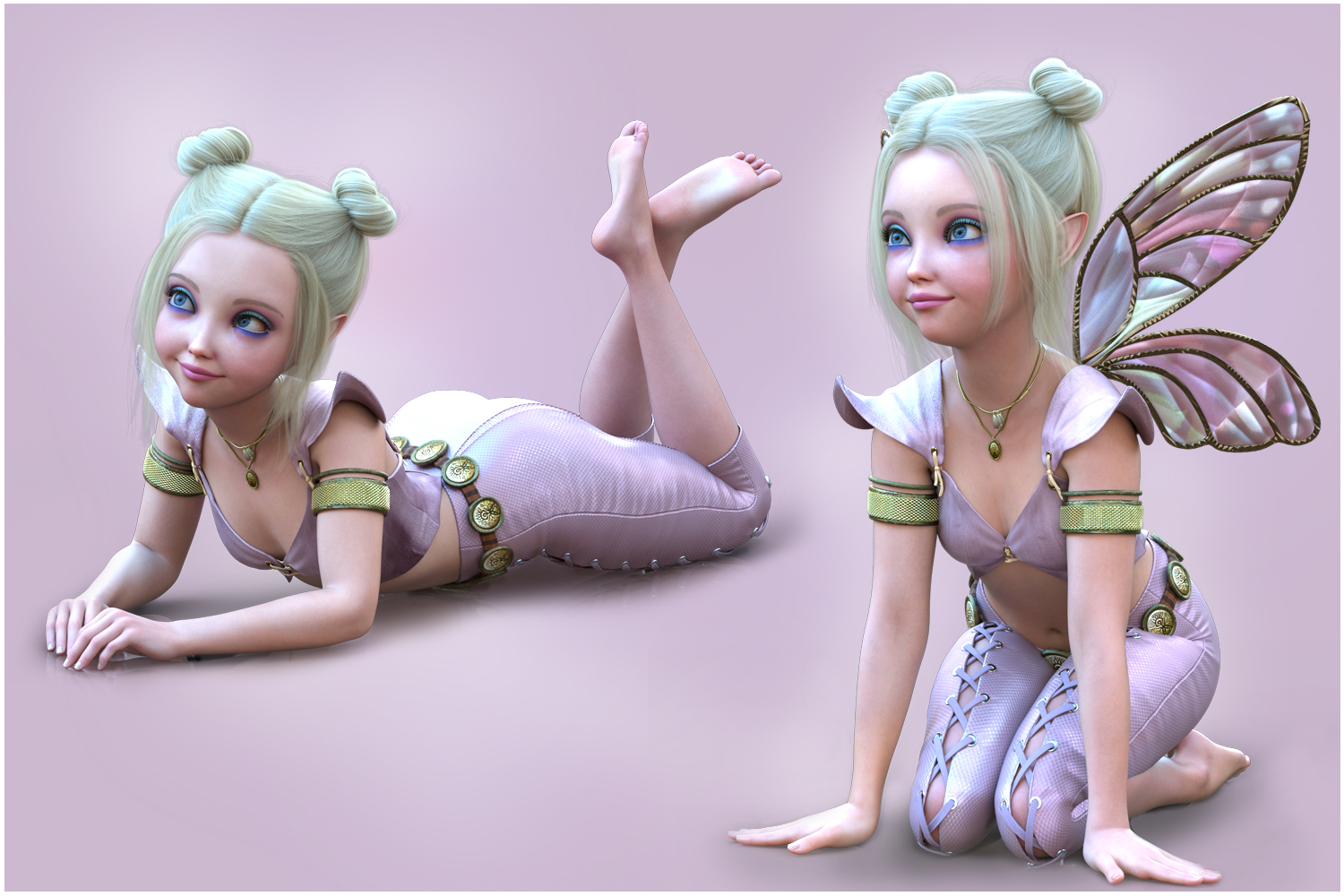 V Little Pixie Poses For Pixie 9 and Genesis 9 Base Feminine | Daz 3D