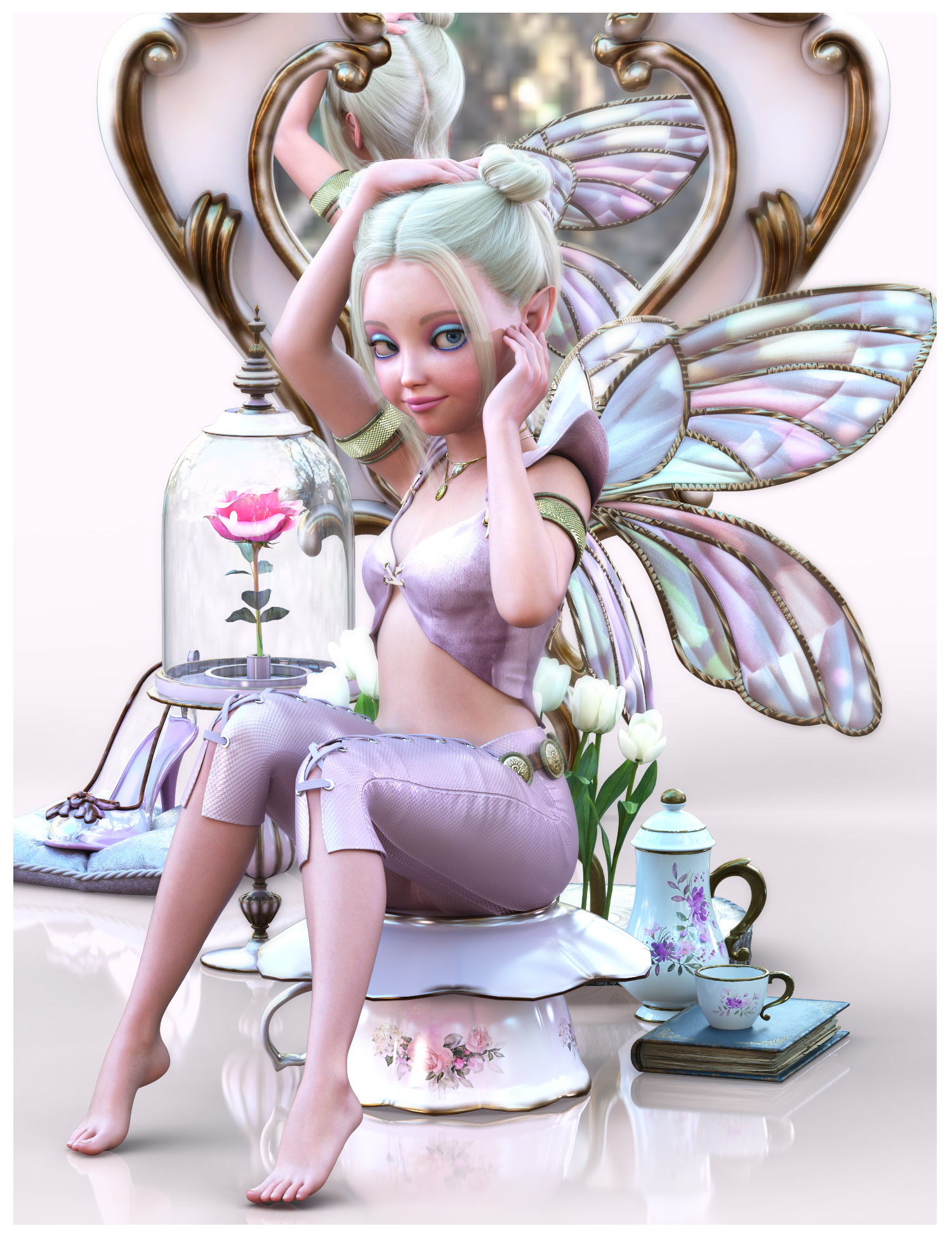 V Little Pixie Poses For Pixie 9 and Genesis 9 Base Feminine | Daz 3D