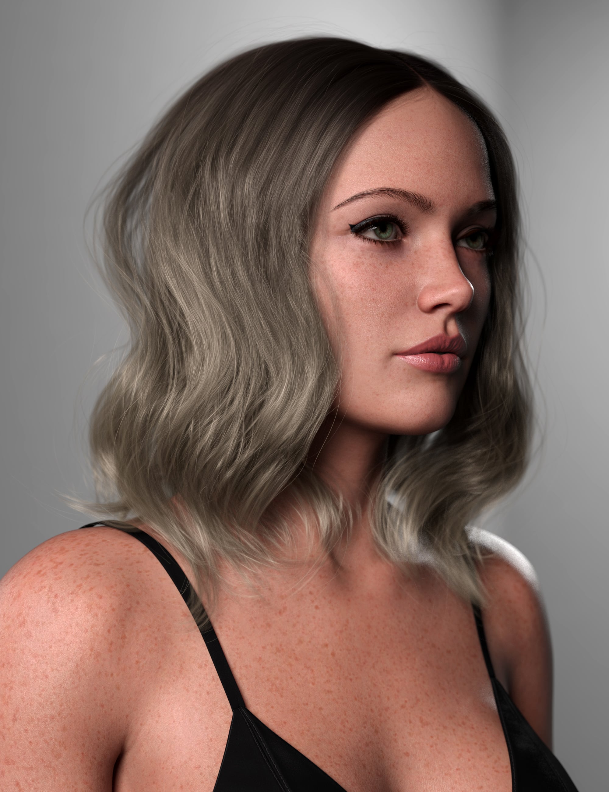 Medium Long Curly Style Hair for Genesis 9 | Daz 3D