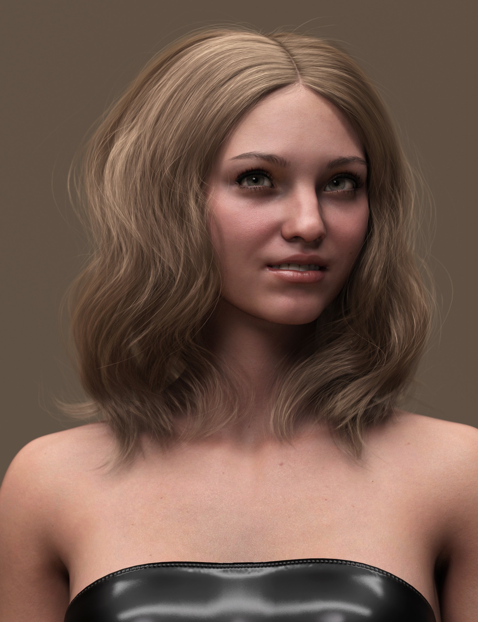 Medium Long Curly Style Hair for Genesis 9 | Daz 3D